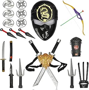 Amazon.com: Sepco Ninja Warrior Toy Weapons Set Ninja Knife Katana Sai ...
