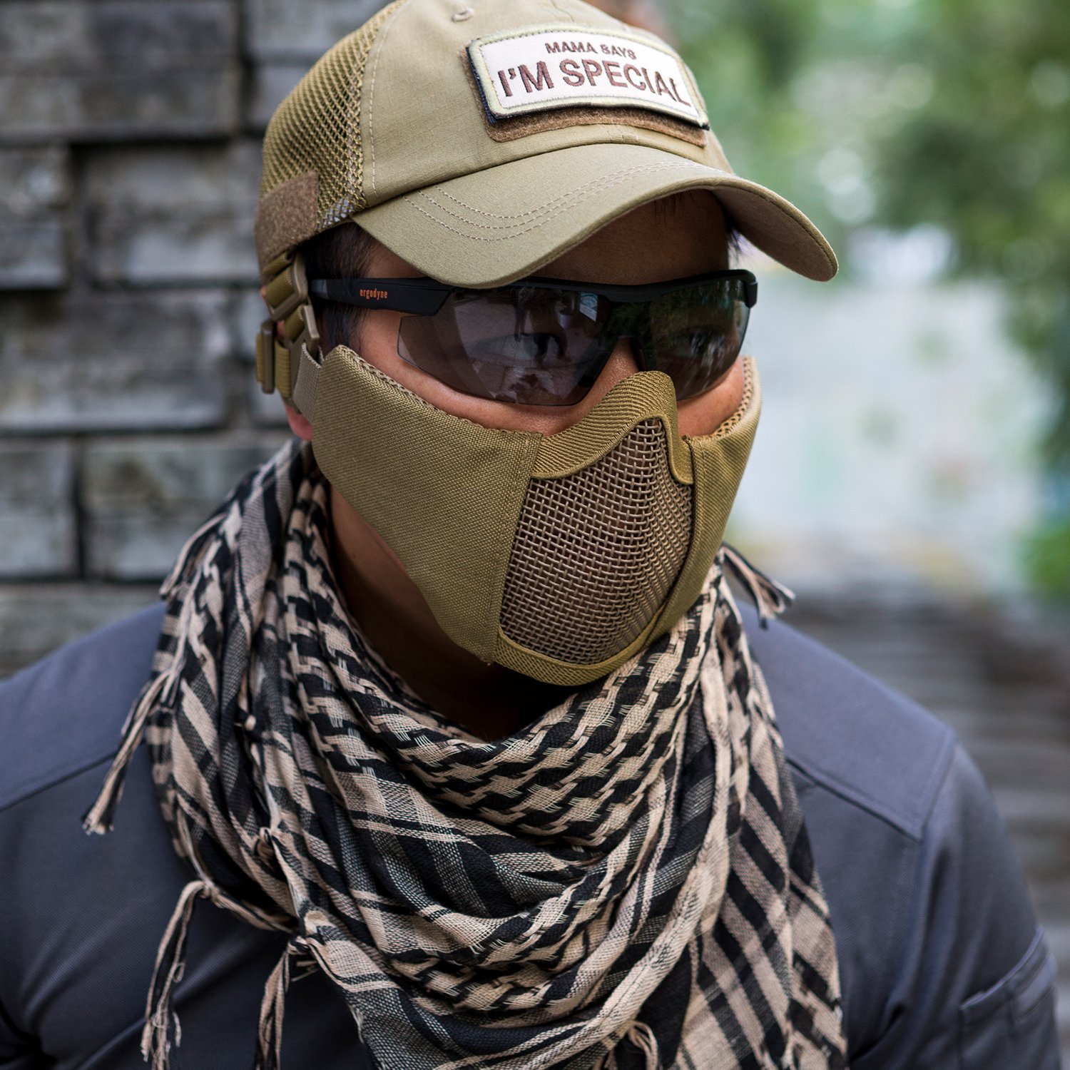 Snapklik.com : OneTigris Small Tactical Mask 4.5" Foldable Half Face ...