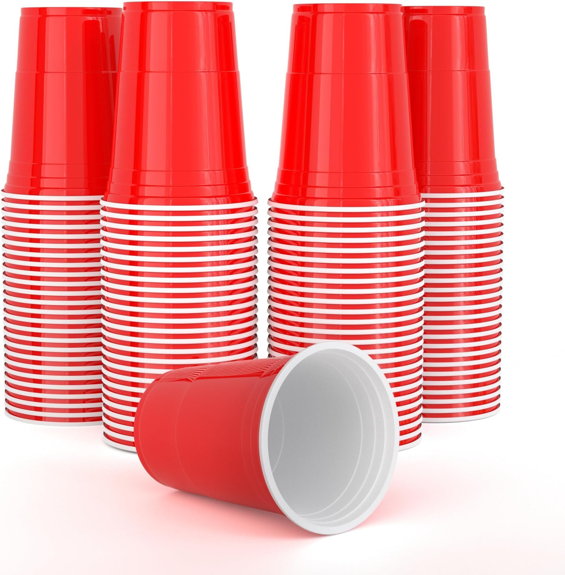 AOLUXLM Gobelet Rouge, 100 Gobelets Reutilisable, Gobelet Americain Red ...