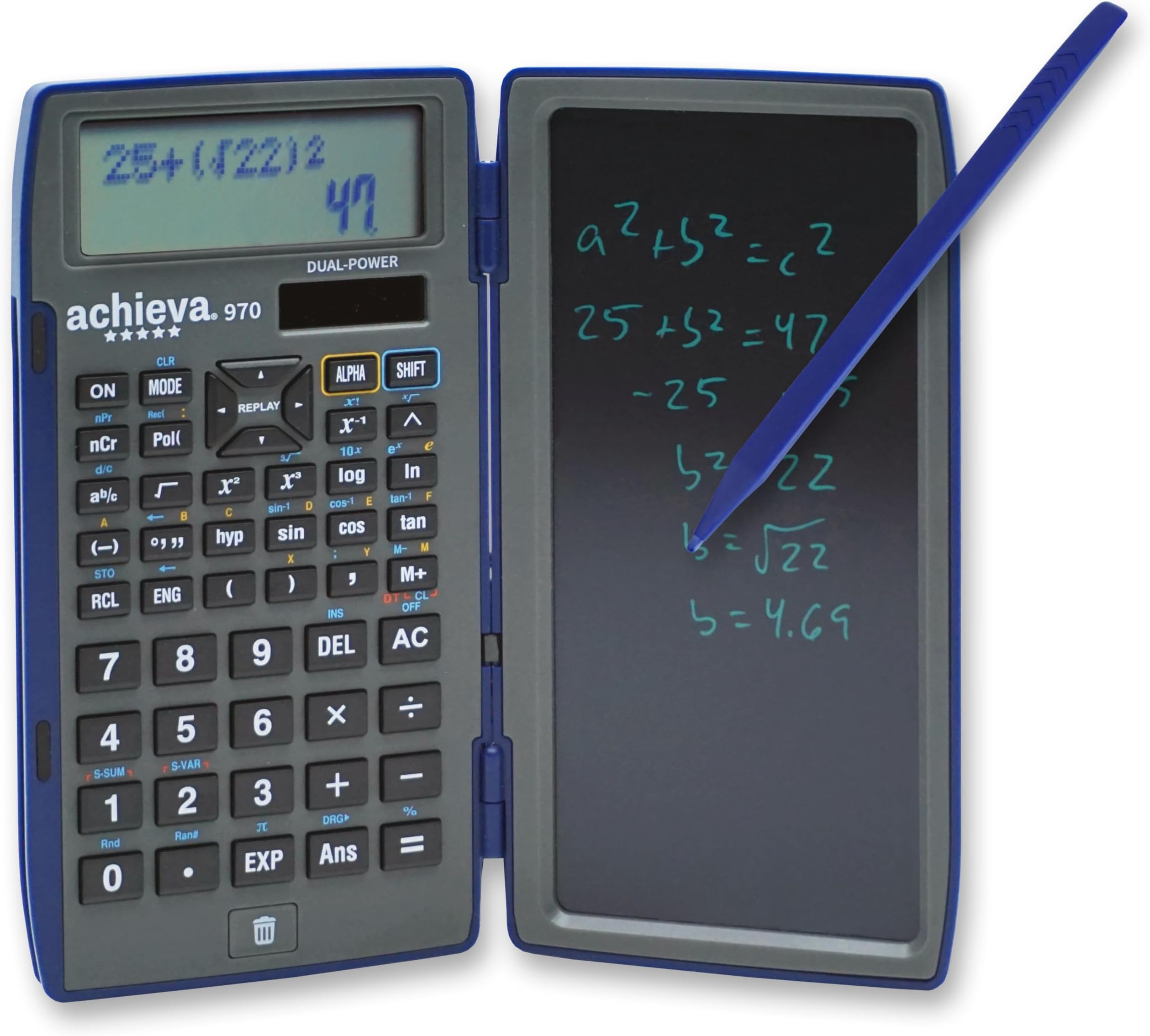 Amazon.com : Achieva Scientific Calculator with Erasable LCD Writing ...