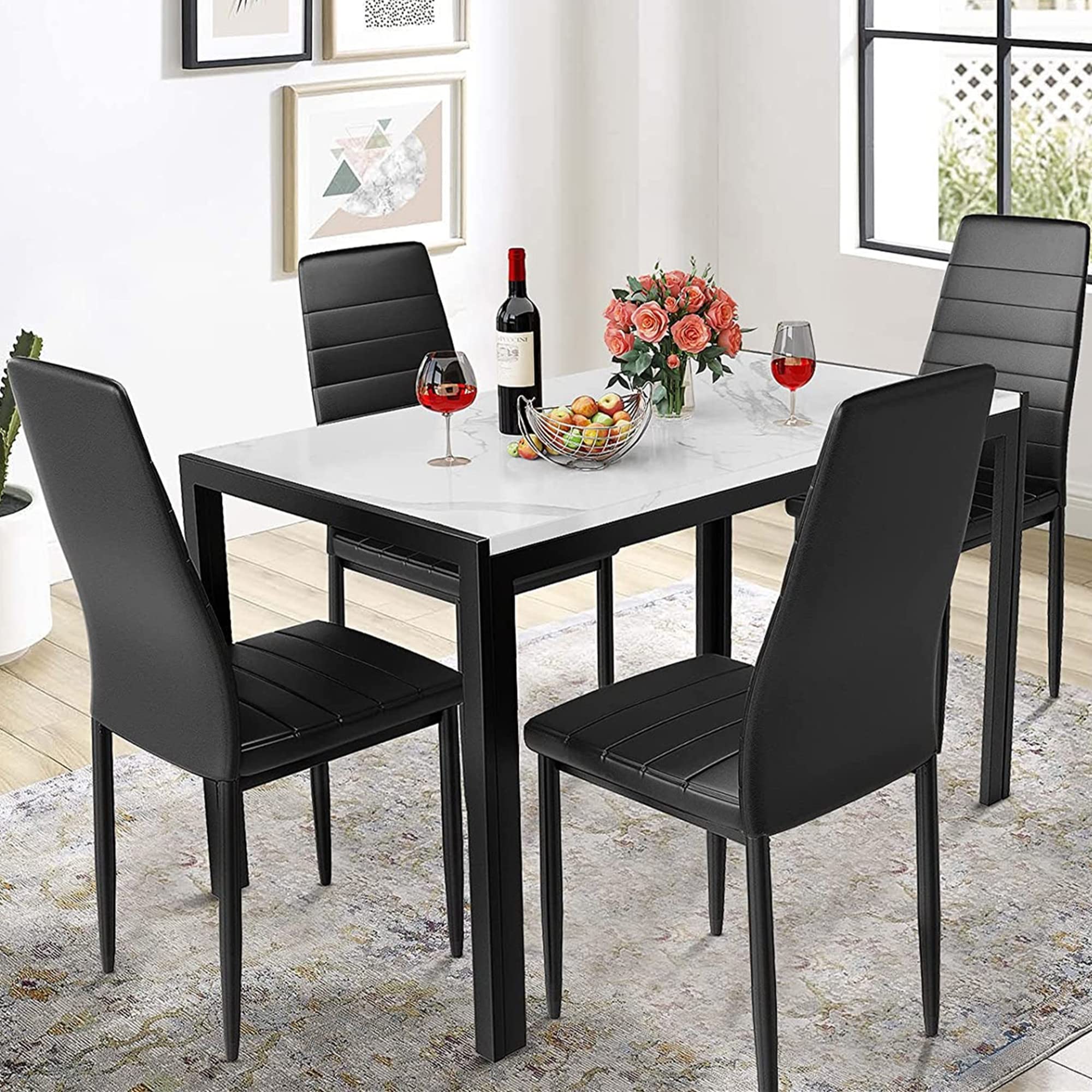 Snapklik.com : DKLGG Dining Table Set For 4, Kitchen Table Chairs Set ...