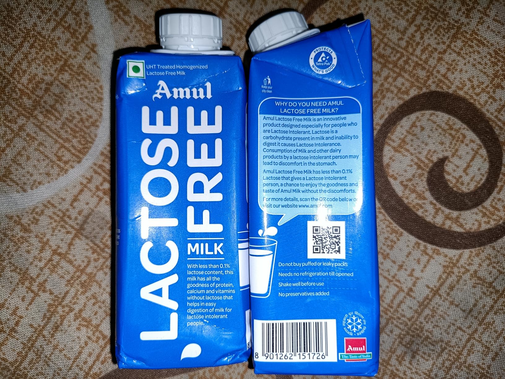 Amul Lactose Free Milk, 250 ml : Amazon.in: Books