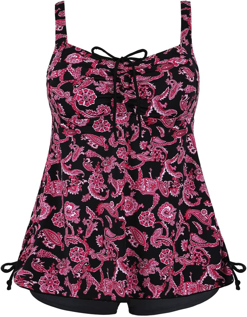 Plus Size Swim Paisley Print Two Piece Takini Bathing Suit 8w Worn ...
