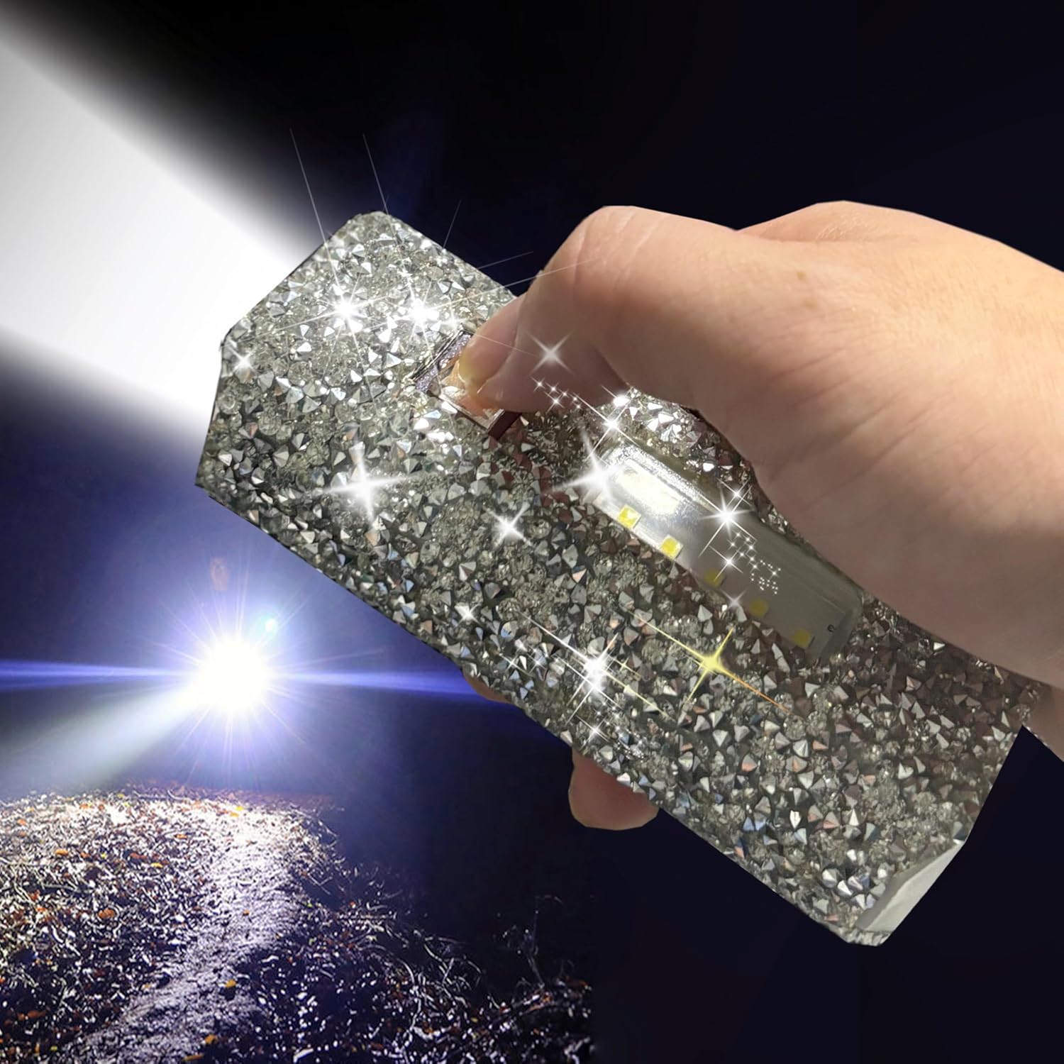 Amazon.com: CAIZISHEN Silver Diamond Decor Flashlight for Women ...