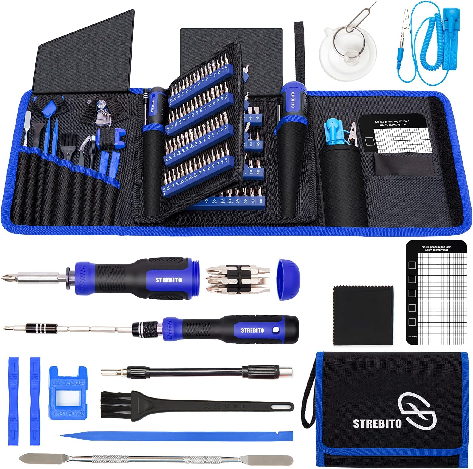 Amazon.com: GANGZHIBAO 90pcs Electronics Repair Tool Kit Professional ...