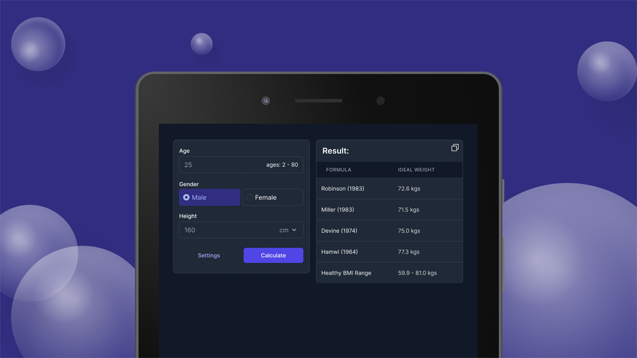 Ideal Weight Calculator - App on Amazon Appstore