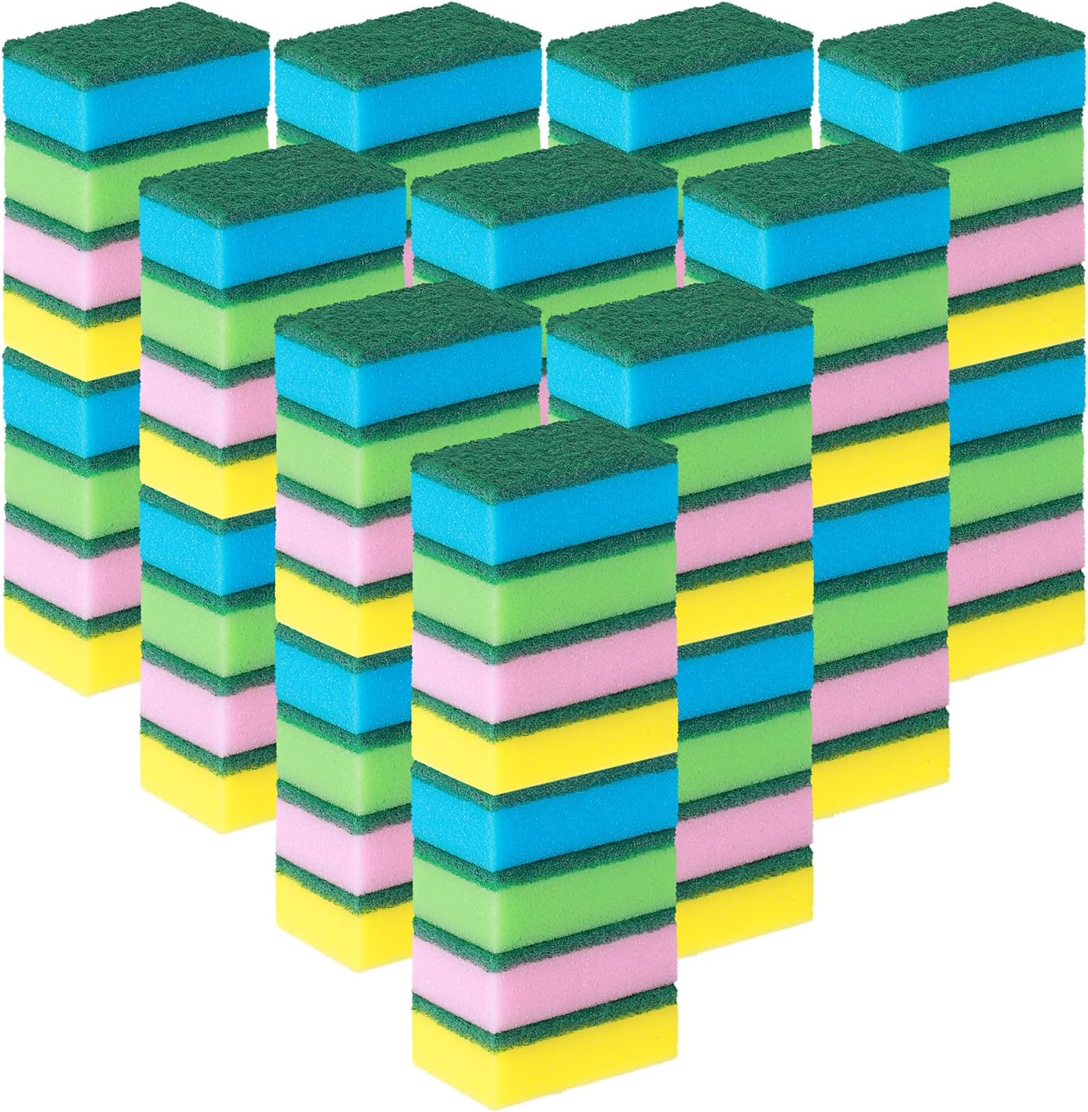 Amazon.com: DecorRack 20 Count Non-Scratch Cleaning Scrub Sponges, Dual ...