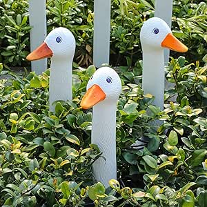 Amazon.com : Suzile 1 Piece Porch Goose Statue Goose Decorative Garden ...