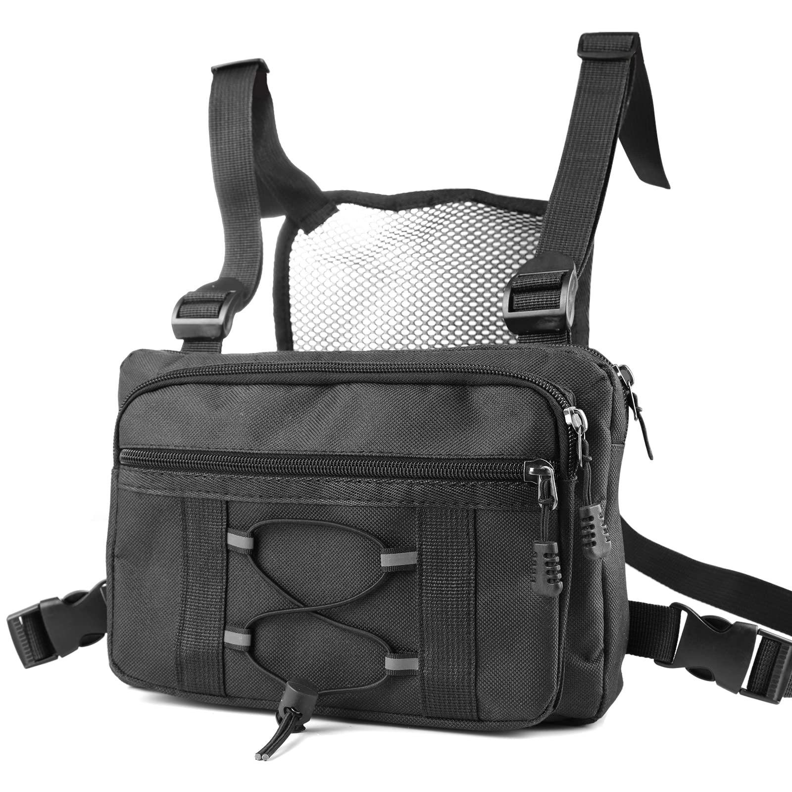 Amazon.com: Chest Bag for Men Lightweight Front Chest Pack With Pocket ...