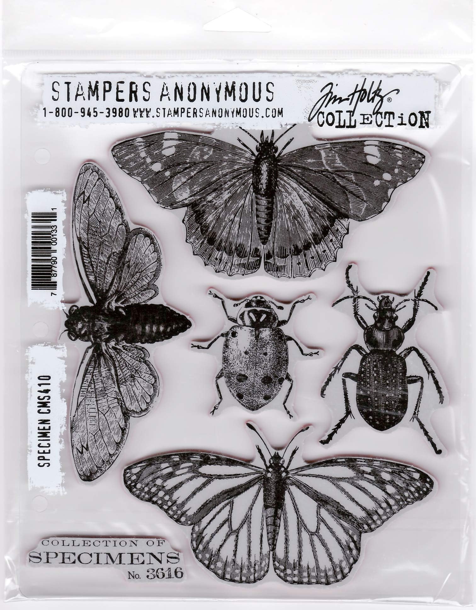 Amazon.com: Tim Holtz Stampers Anonymous Specimen Cling Stamp (CMS410 ...