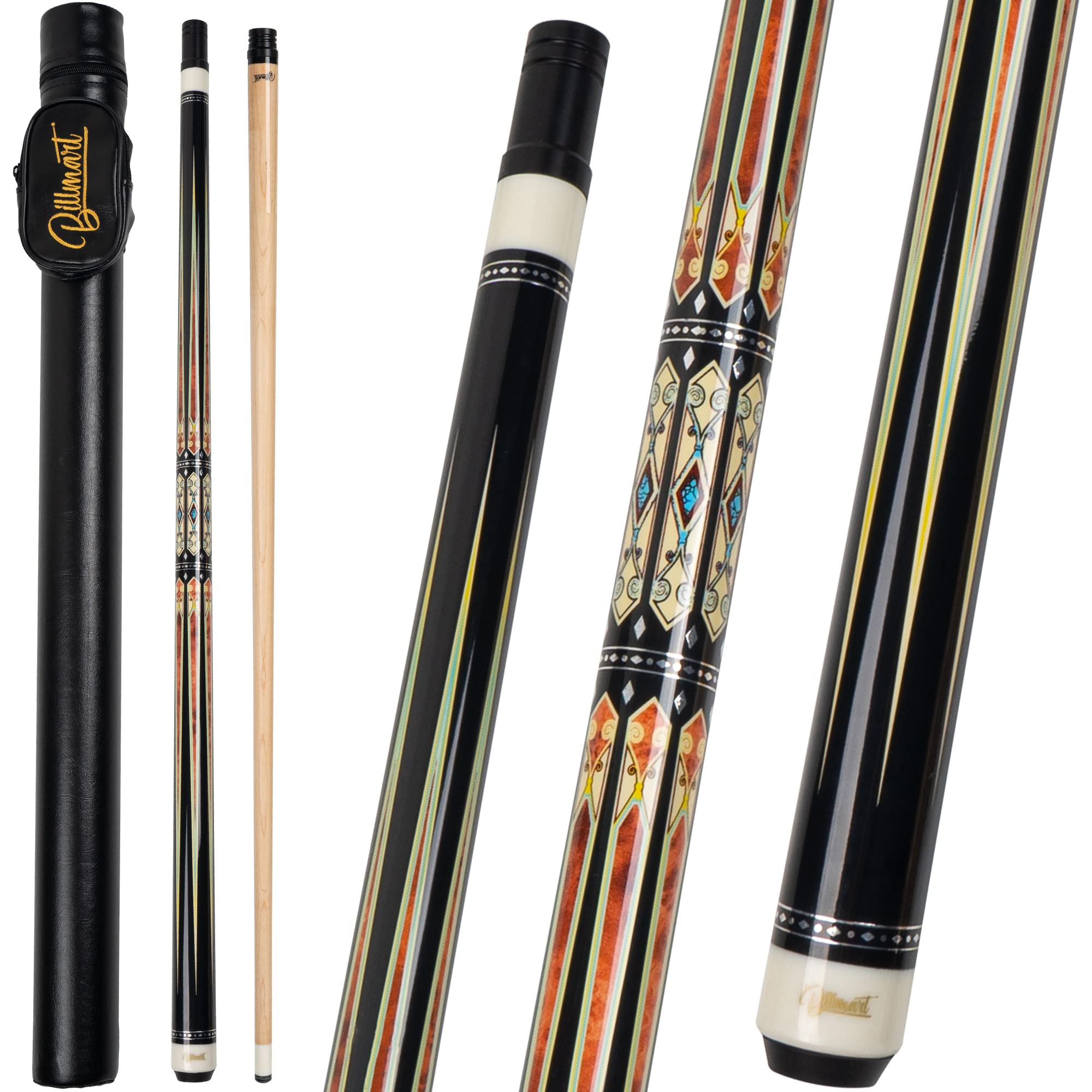 Billmart Pool Cue Stick, Low Deflection Shaft Billiard Cue Sticks with ...