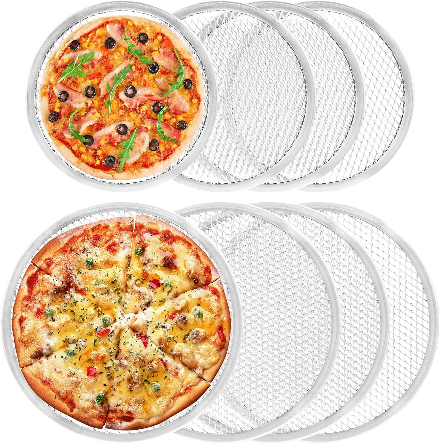 Amazon.com: WOPPLXY 6 PACK Pizza Screen, Aluminum Alloy Pizza Screen ...