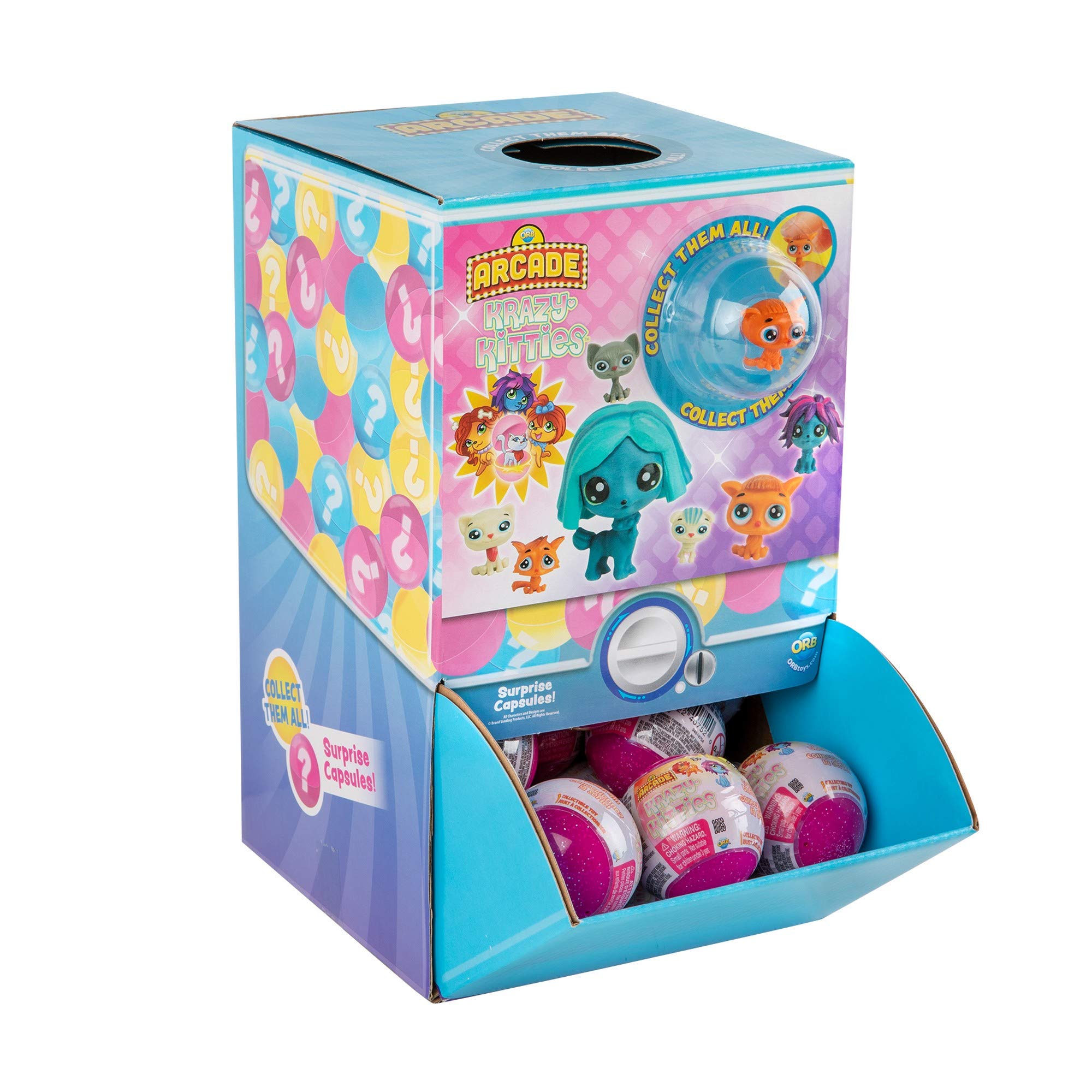 Snapklik.com : Arcade Capsules Krazy Kitties 48 Capsules Display