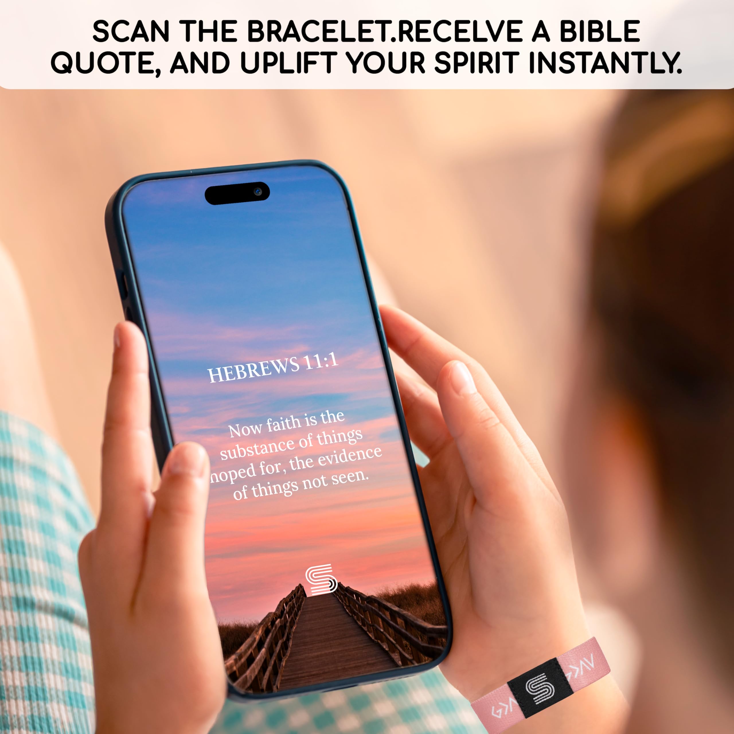 Snapklik.com : Daily Bible Verse Bracelet - Scan Phone, Christian Gifts ...