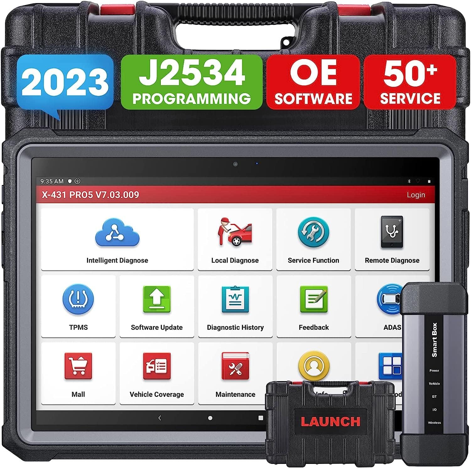 LAUNCH X431 Pro5 Bidirektionaler OBD2 Auto Diagnosegerät, J2534-Programmiertool,Keine IP ...