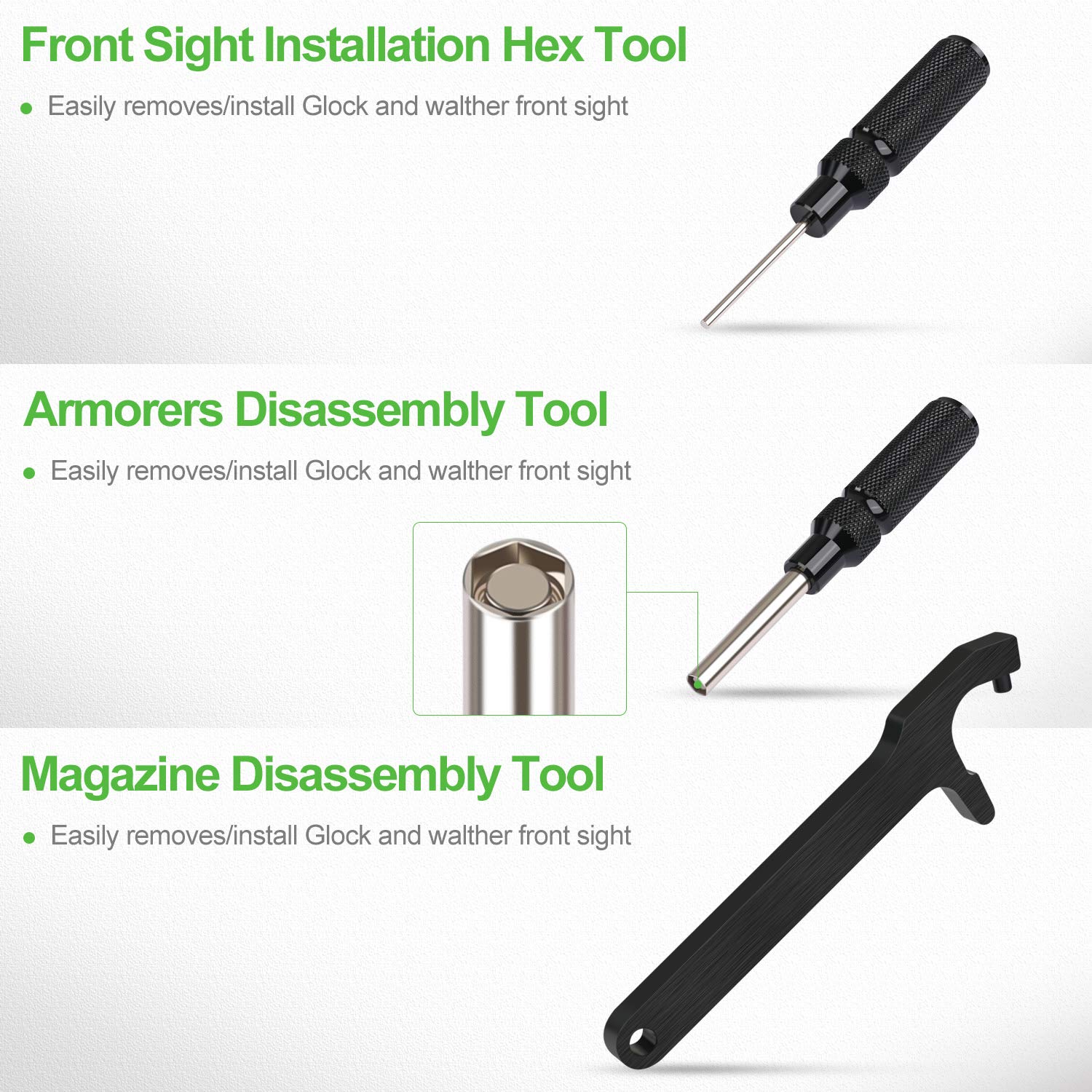 Buy Xaegistac Glock Tool Set All Metal Magazine Disassembly Tool w ...
