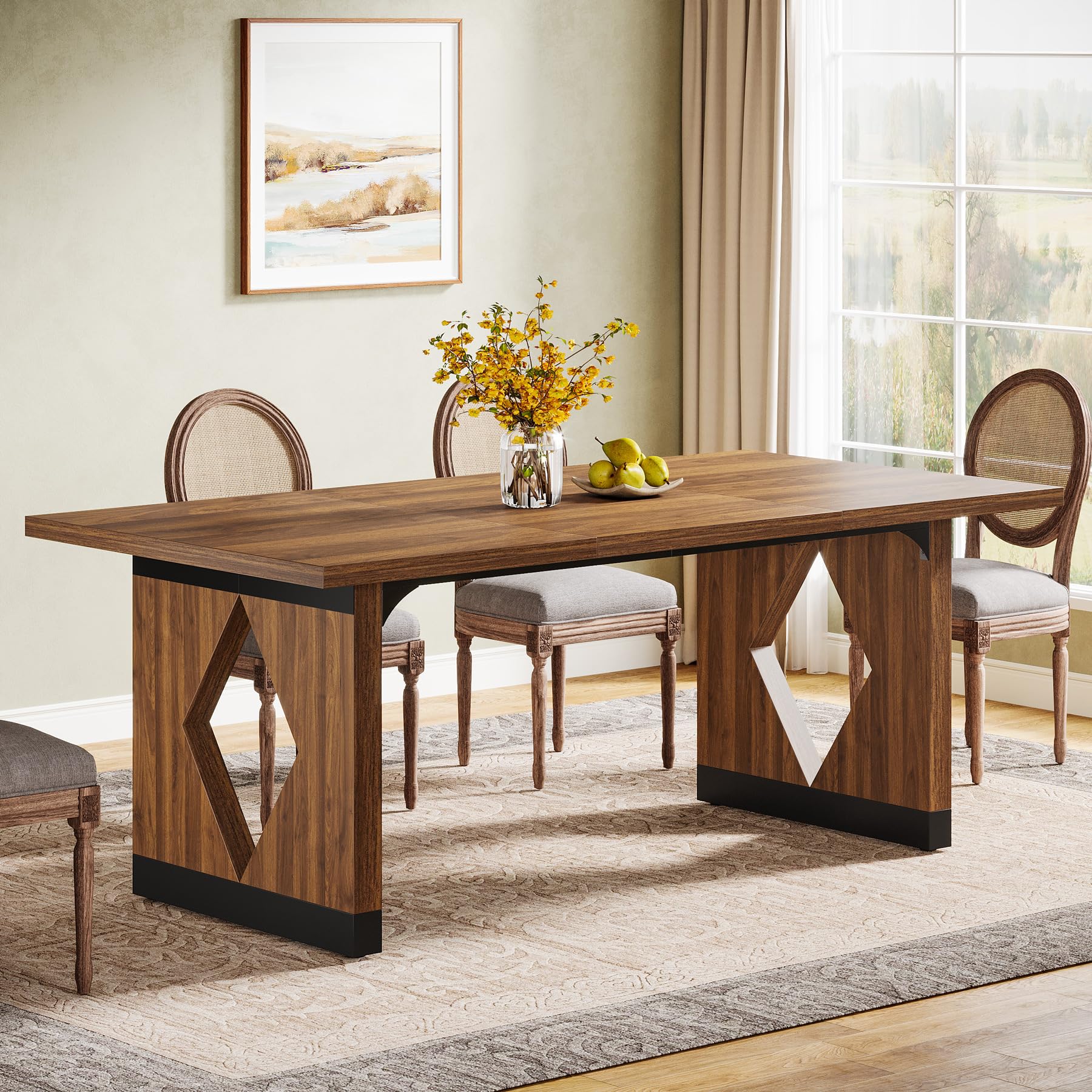 Amazon.com - Tribesigns 63-Inch Dining Table for 4-6 People, Rectangle ...