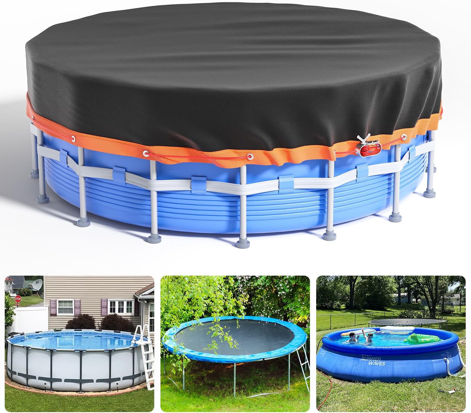 Amazon.com : Blue Wave Gold 15-Year 18-ft Round Above Ground Pool ...
