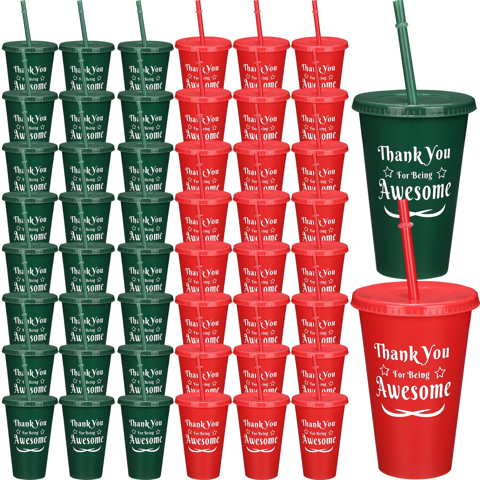 Amazon.com | Skylety 48 Pcs Thank You Tumbler Appreciation Gifts 16 oz ...
