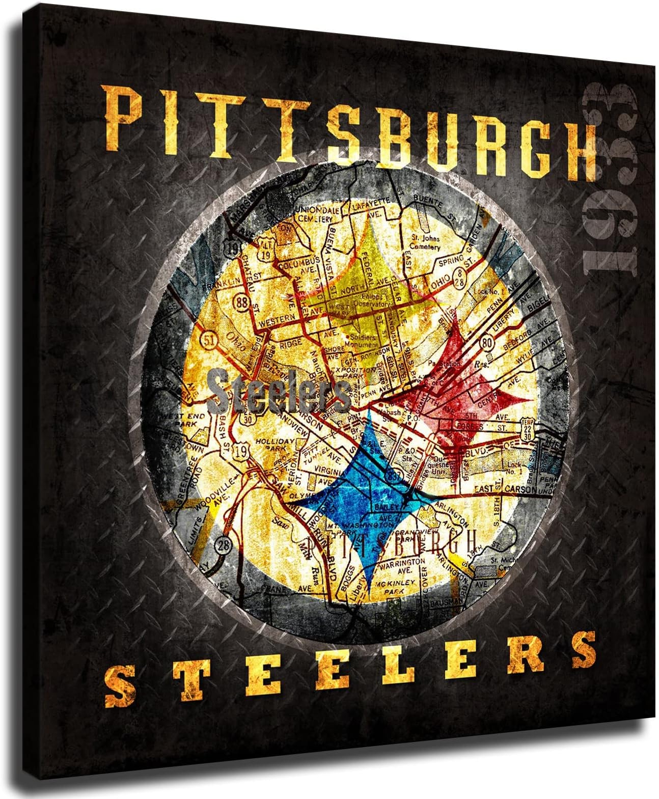 Amazon.com: Pittsburgh City Steelers American Football Poster Sports ...