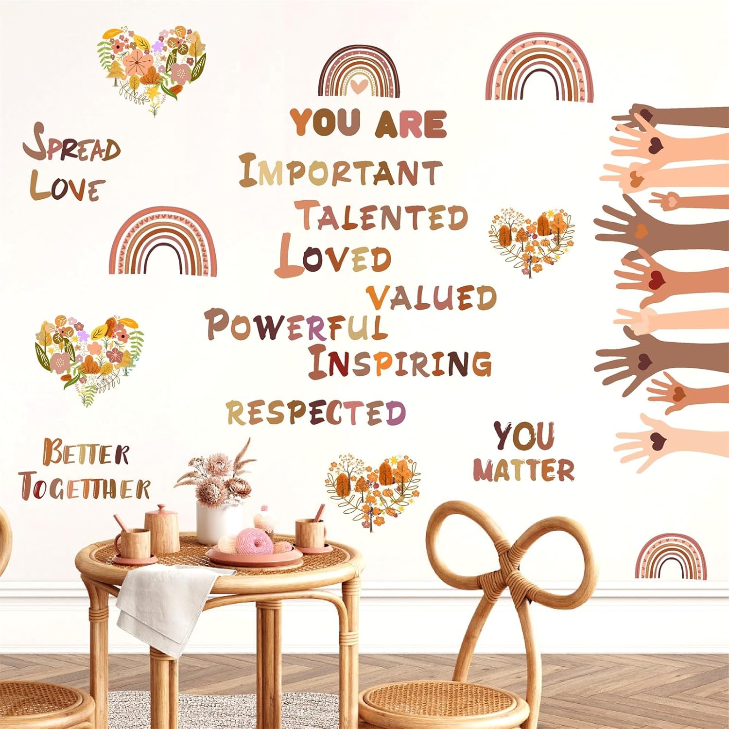 Amazon.com: Kazova Kids Equality Wall Decals Inspirational Quote Small ...