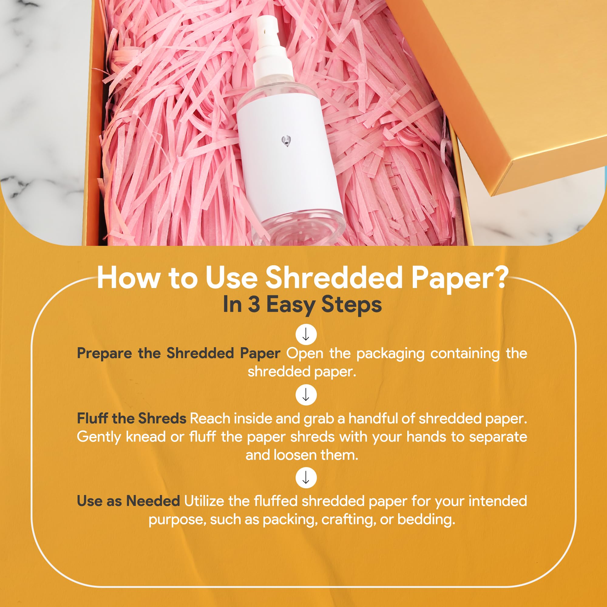 500g Pink Shredded Tissue Paper for Gift Boxes & Hamper Filing ...