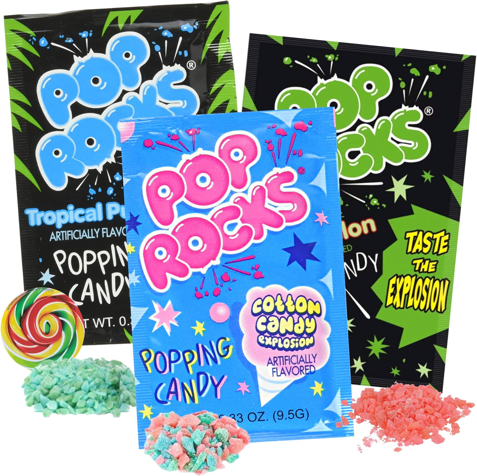 Amazon.com : Pop Rocks Fizzing Popping Candies, Tropical Fruit ...