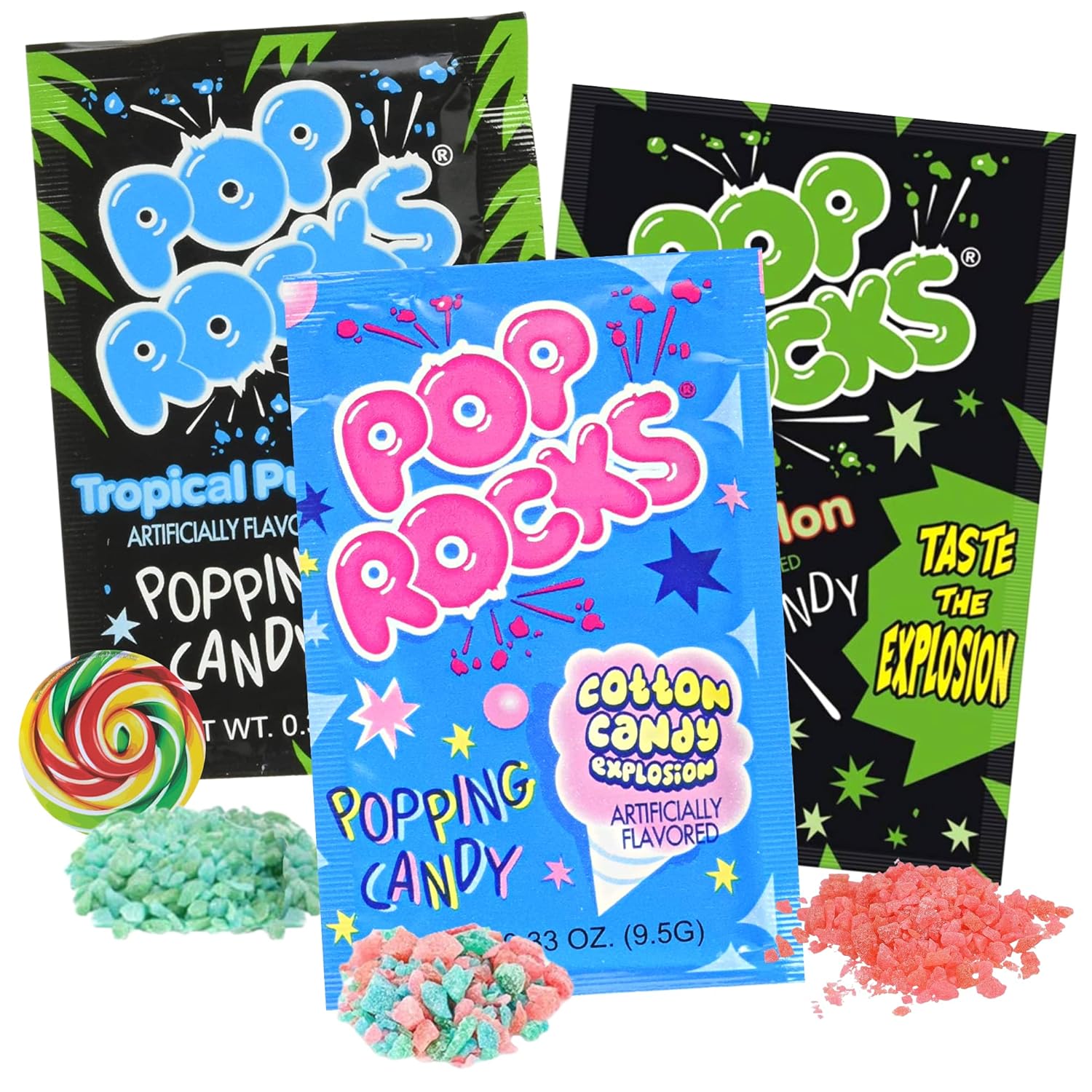 Amazon.com : Pop Rocks Fizzing Popping Candies, Tropical Fruit ...