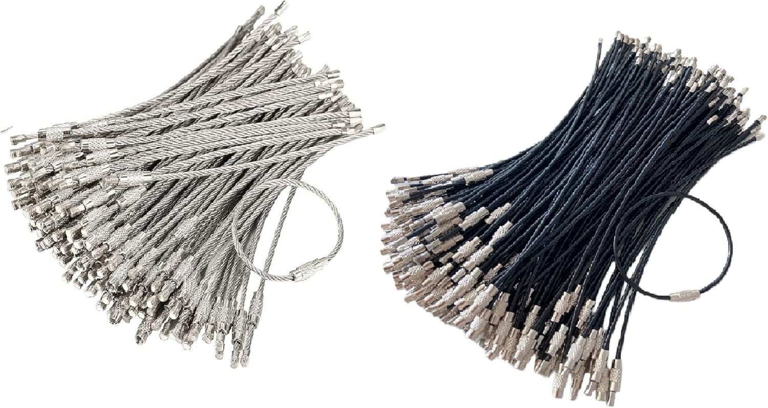 Amazon.com: 100 Pack 4.7 inch (Silver) Wire Cable Rings and 100 Pack 6 ...