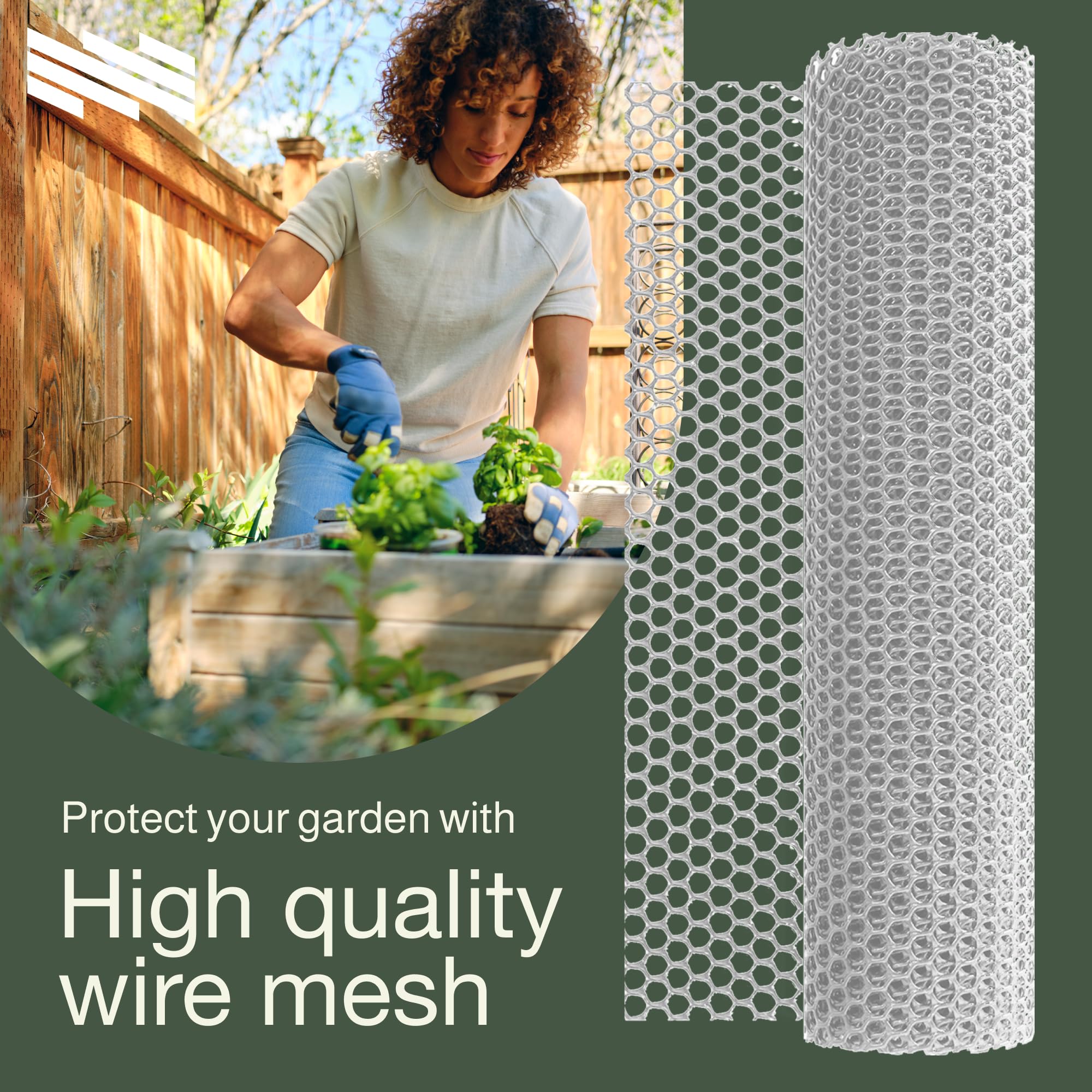 Snapklik.com : MAPORCH Plastic Wire Mesh Fence 15.7IN X 10FT Roll, 2 ...