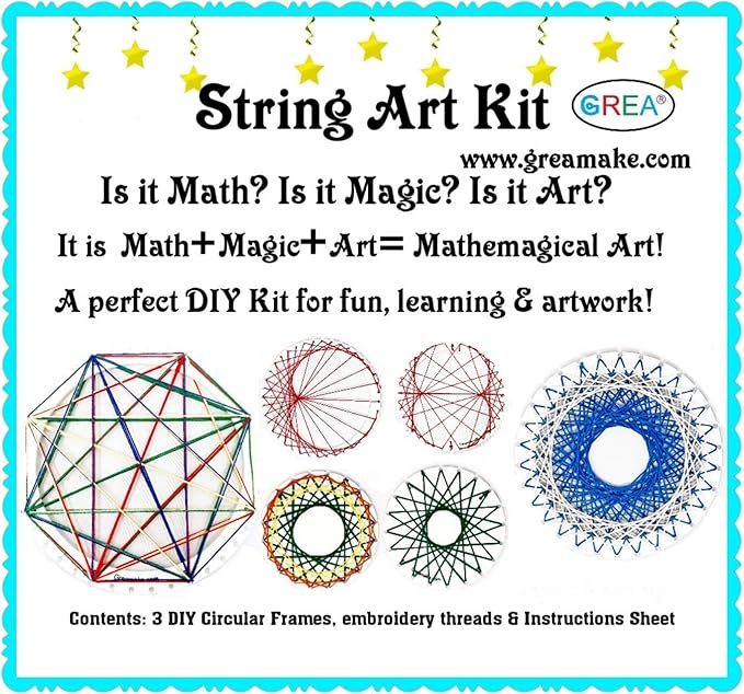 Buy ecncshop Acrylic GreaMake DIY String Art Kit with Strings, Ivory ...