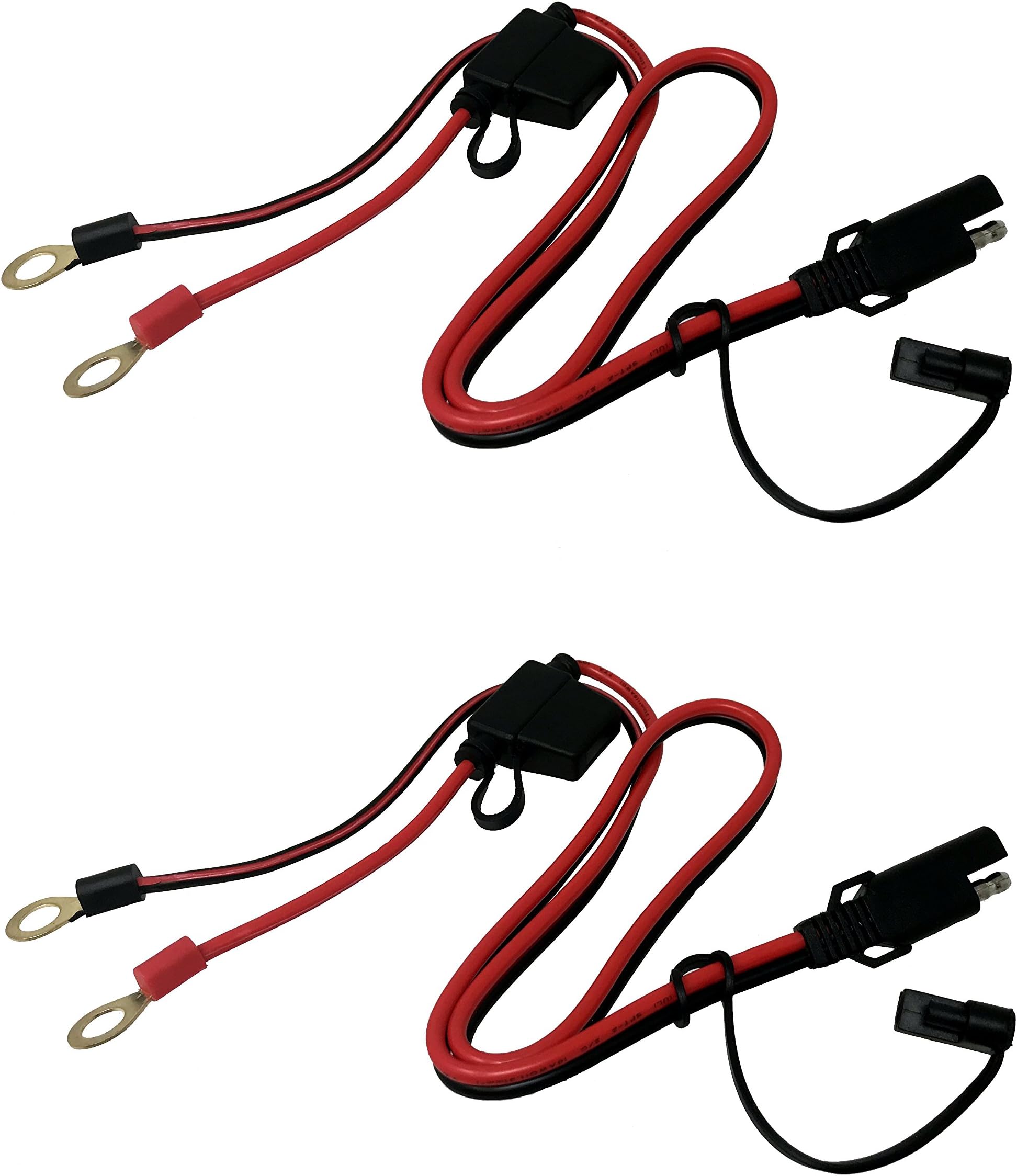 Amazon.com: Mroinge Battery Ring Terminal Harness with 2ft 18AWG Cable ...