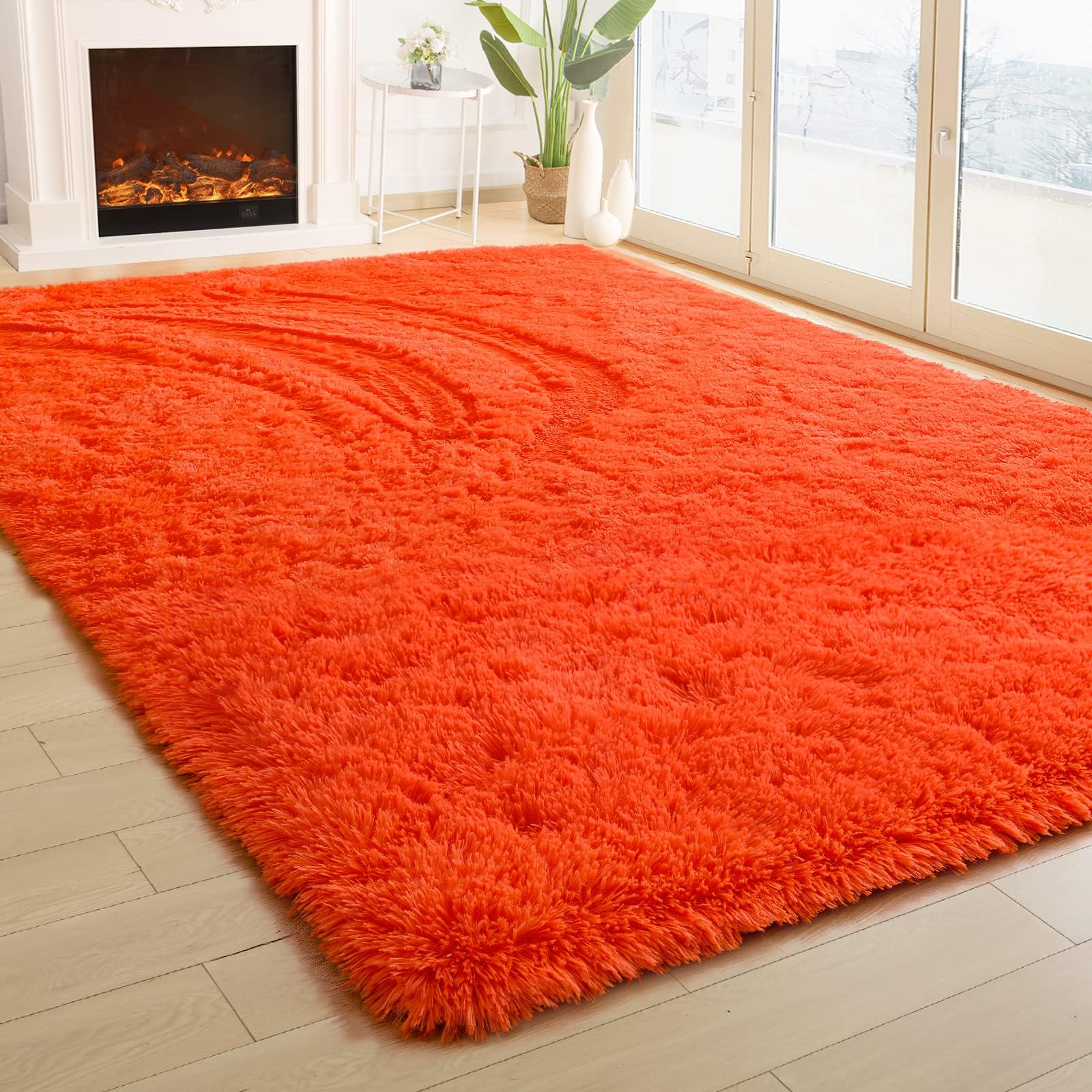 Amazon.com: VAIPI Orange Area Rug for Living Room 5x7 Feet Fall Soft ...