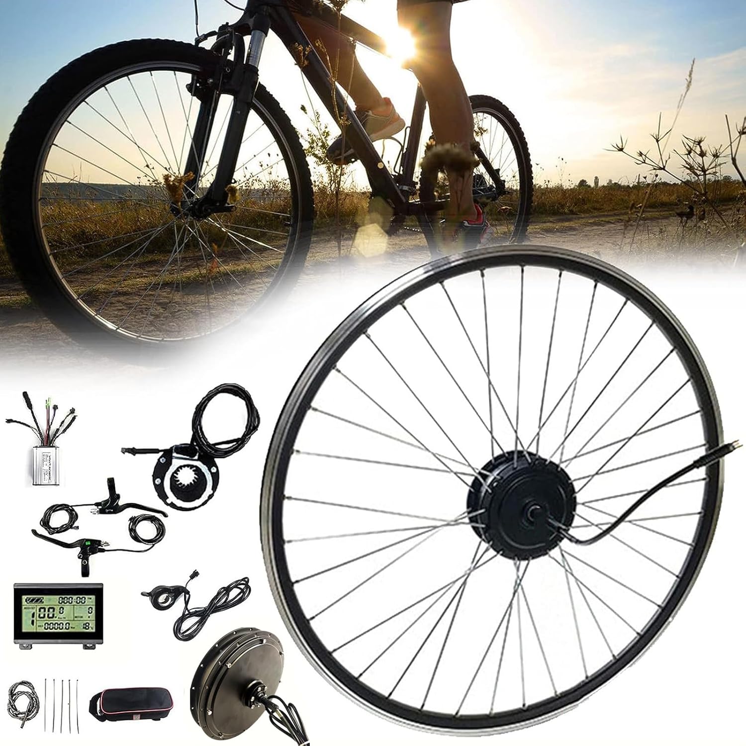 Electric Bicycle Conversion kit Front Wheel,48V 1000W/1500W Ebike ...