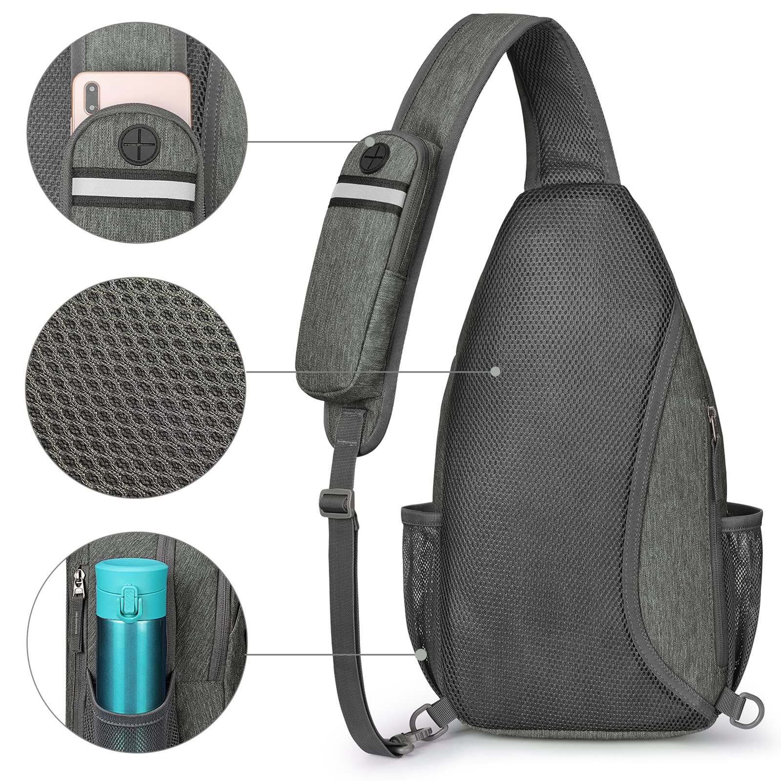 Snapklik.com : G4Free Sling Chest Bag RFID Crossbody Backpack Shoulder Bag