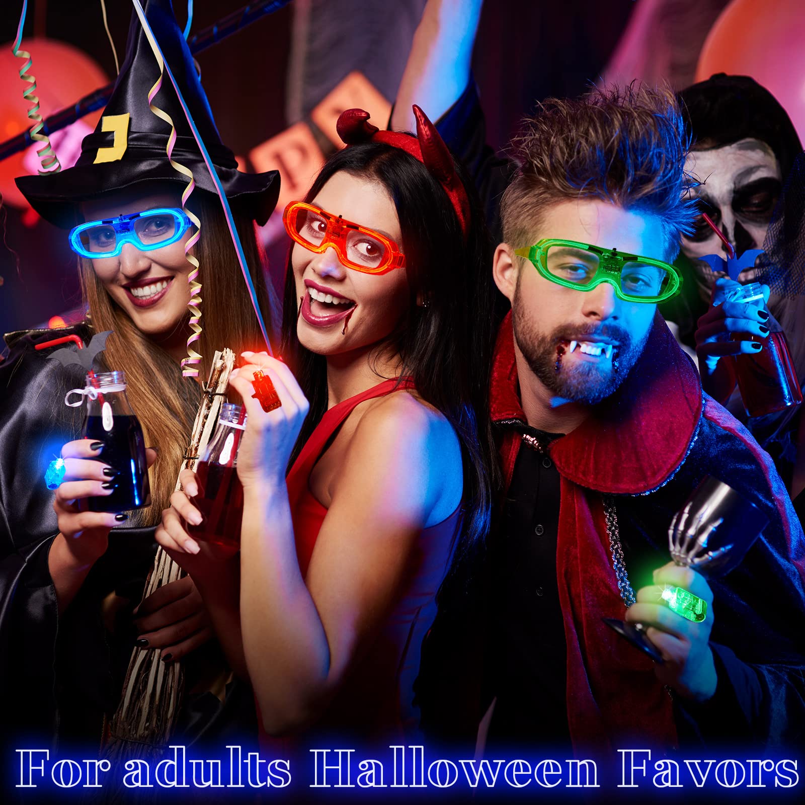 100 Pcs LED Light Up Toy Party Favors Glow in the Dark Party Supplies ...