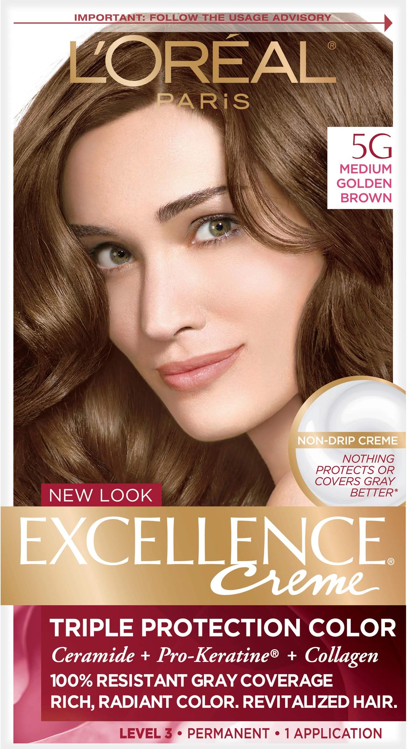 Amazon.com : L'Oreal Paris Excellence Creme Permanent Triple Care Hair ...