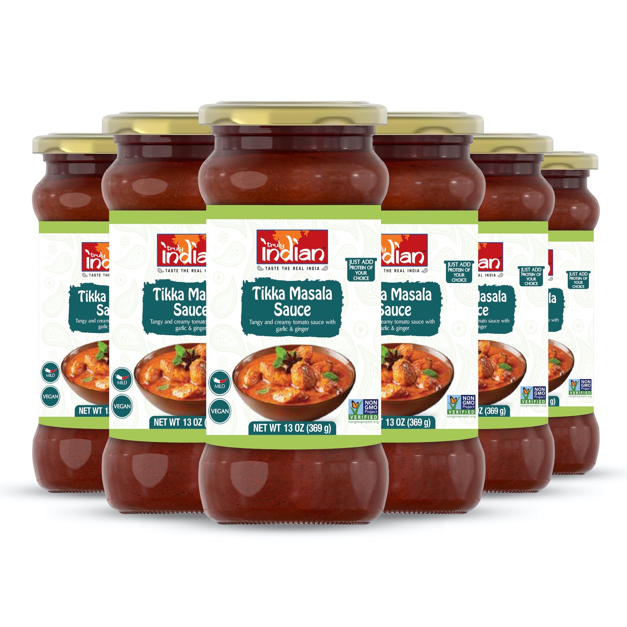 Amazon.com : Truly Indian Tikka Masala Sauce 6-Pack | Authentic ...