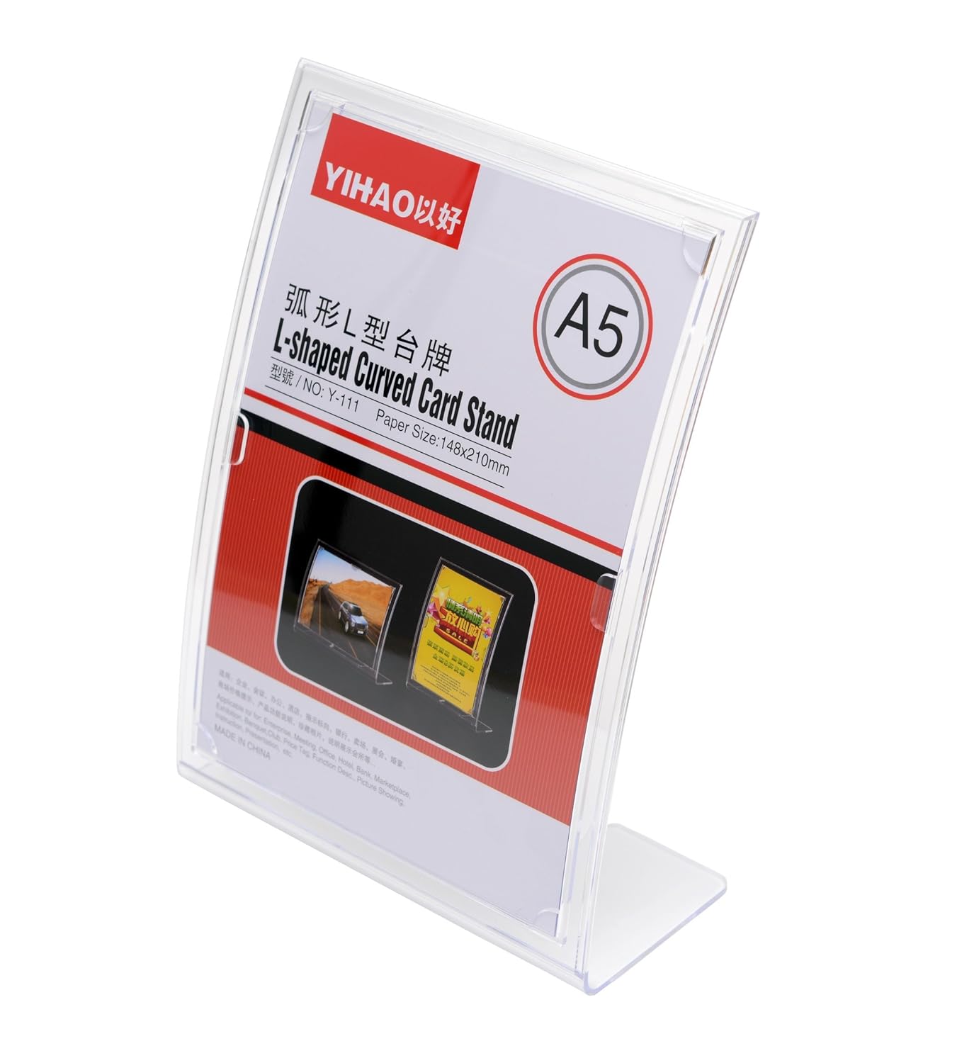 Buy Store2508® Curved Portrait Orientation Acrylic Display Stand, Paper ...
