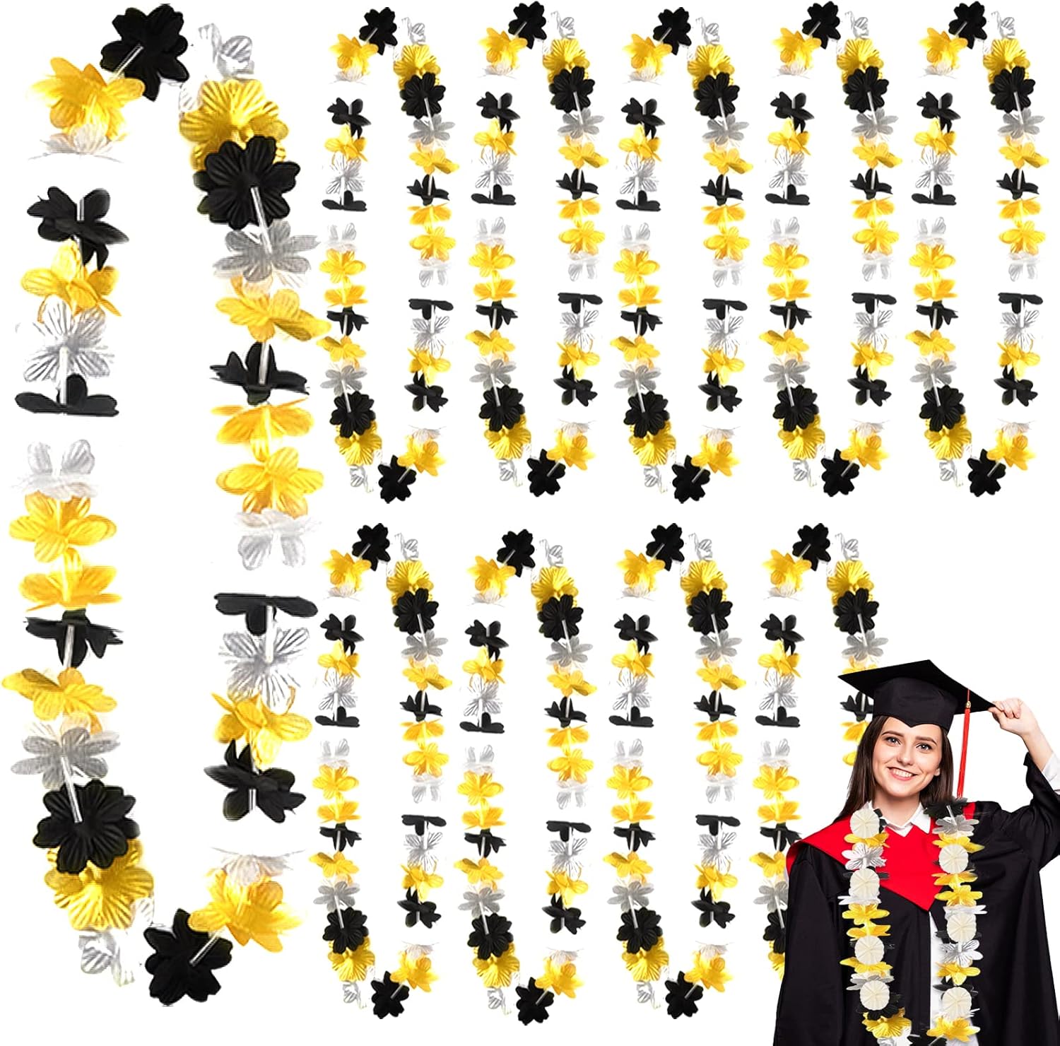 Amazon.com: 10 Pcs 2023 Graduation Lei Hawaiian Leis Flower Necklace ...