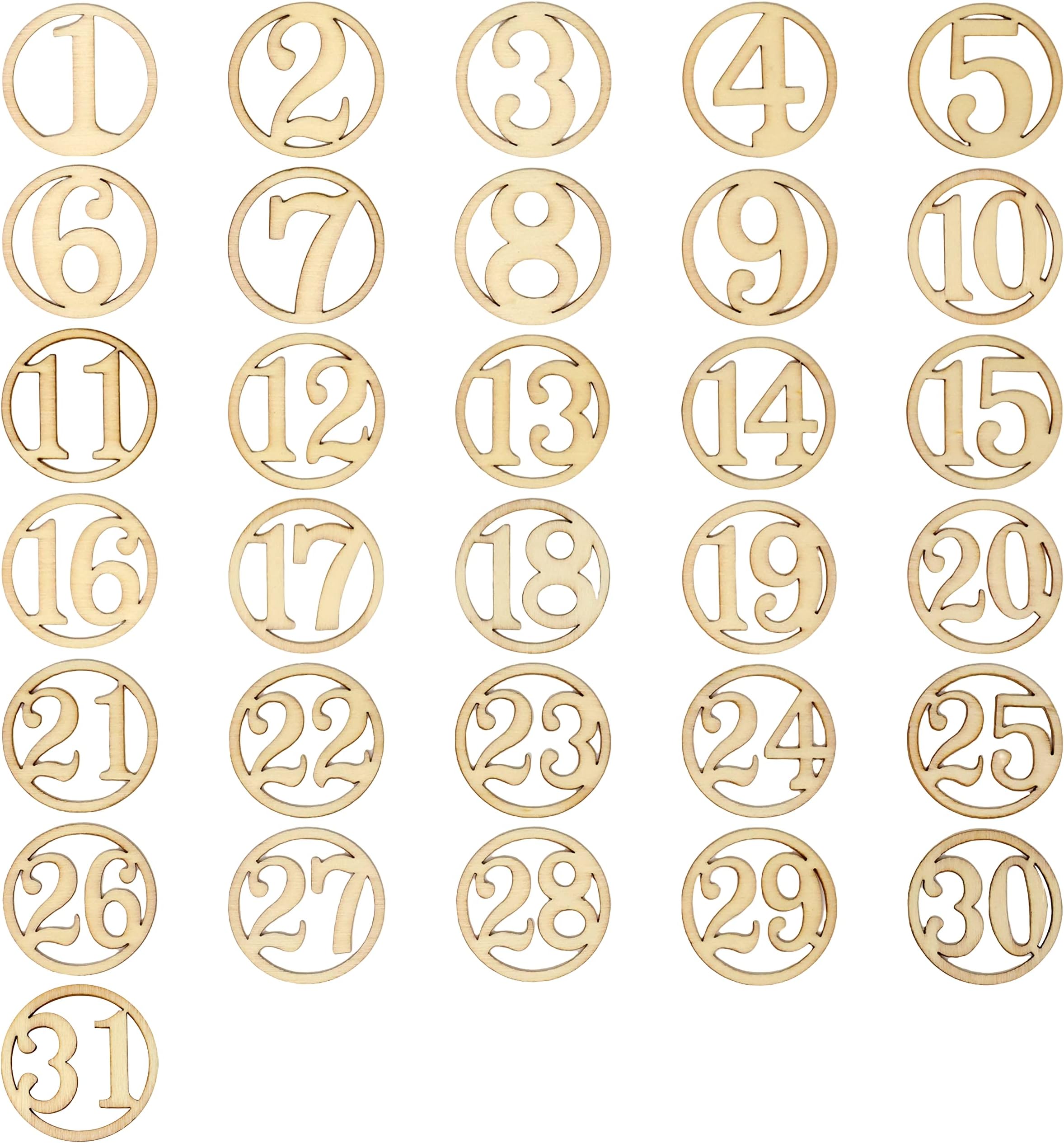 Amazon.com: Cosmos Craft Wooden Numbers for Arts DIY Project Craft ...