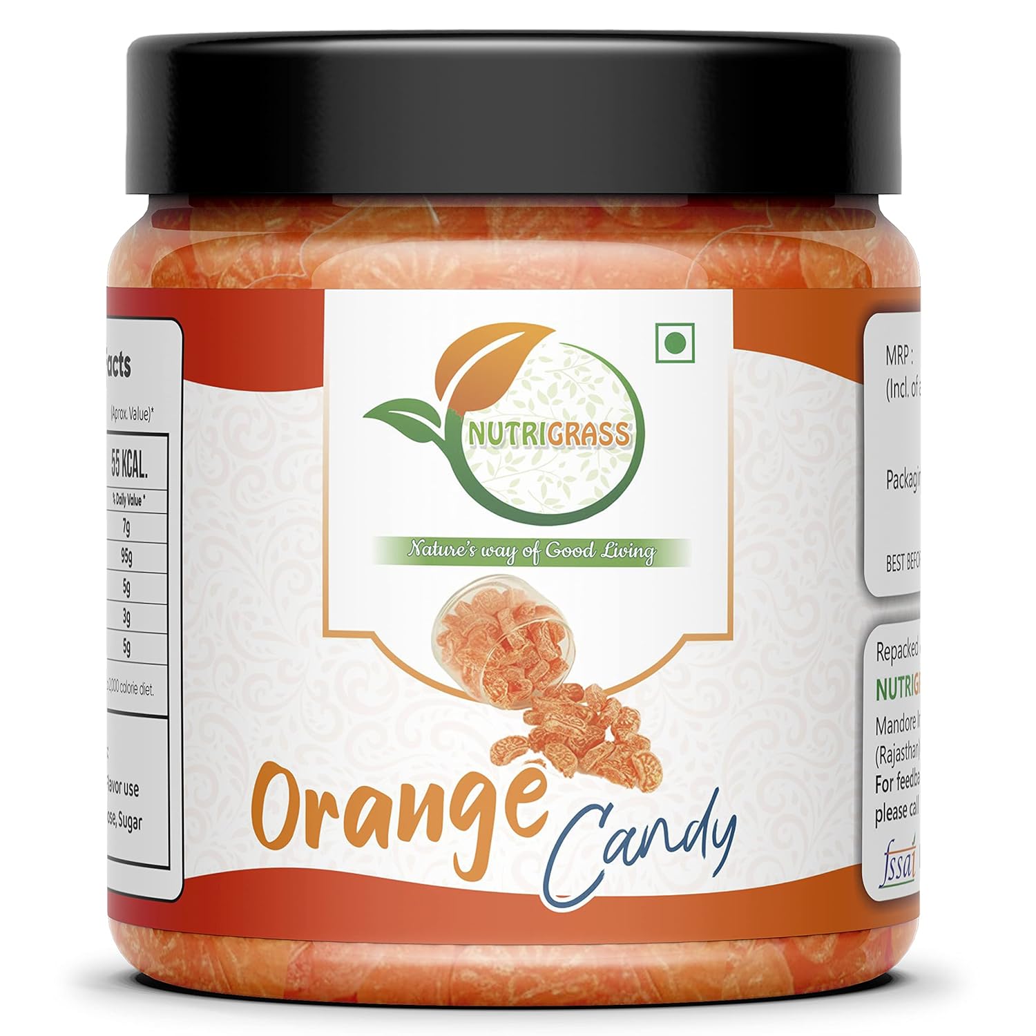 NUTRIGRASS Orange Candy | Narangi Candy | Santra Goli | Popping Candy ...