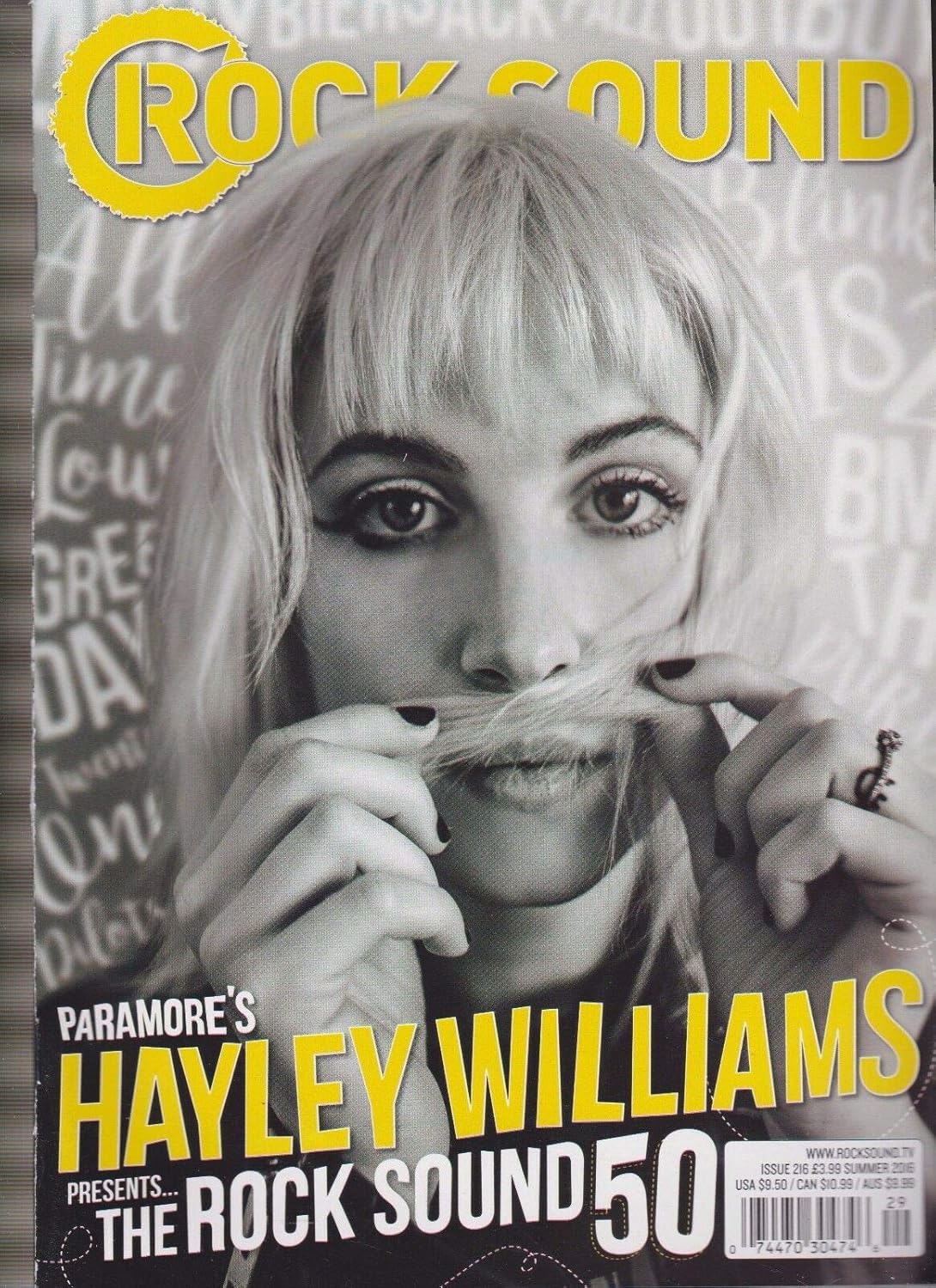ROCK SOUND MAGAZINE #216 Summer 2016, Hayley Williams, Paramore cover ...