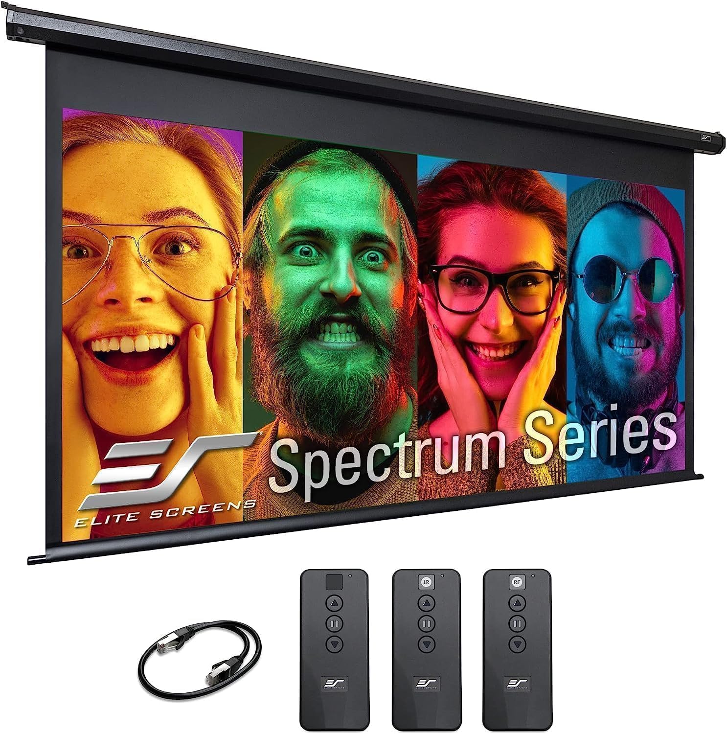 Amazon.com: Elite Screens 125-INCH Spectrum RC1, Motorized Electric ...