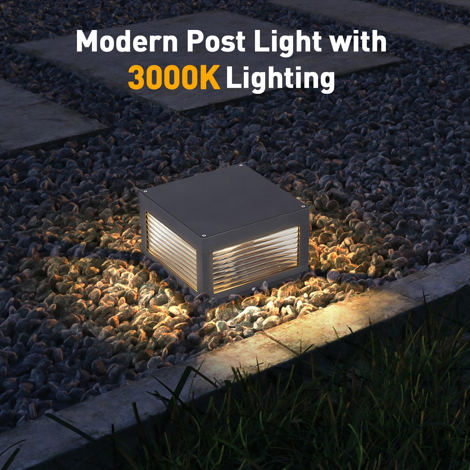 MVBT Modern Column Post Light, Upgraded Outdoor Luxury Waterproof ...