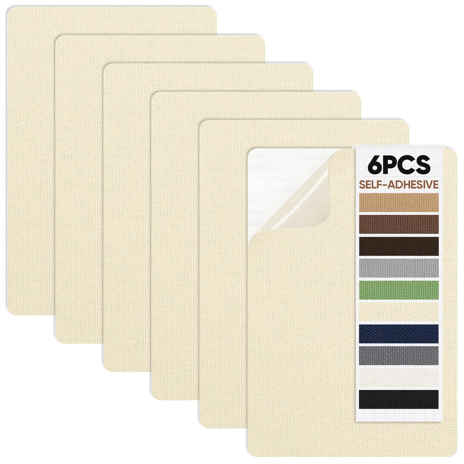 Amazon.com: Canvas Patch 5.5 x 8 Inches 6Pcs Self-Adhesive Waterproof ...