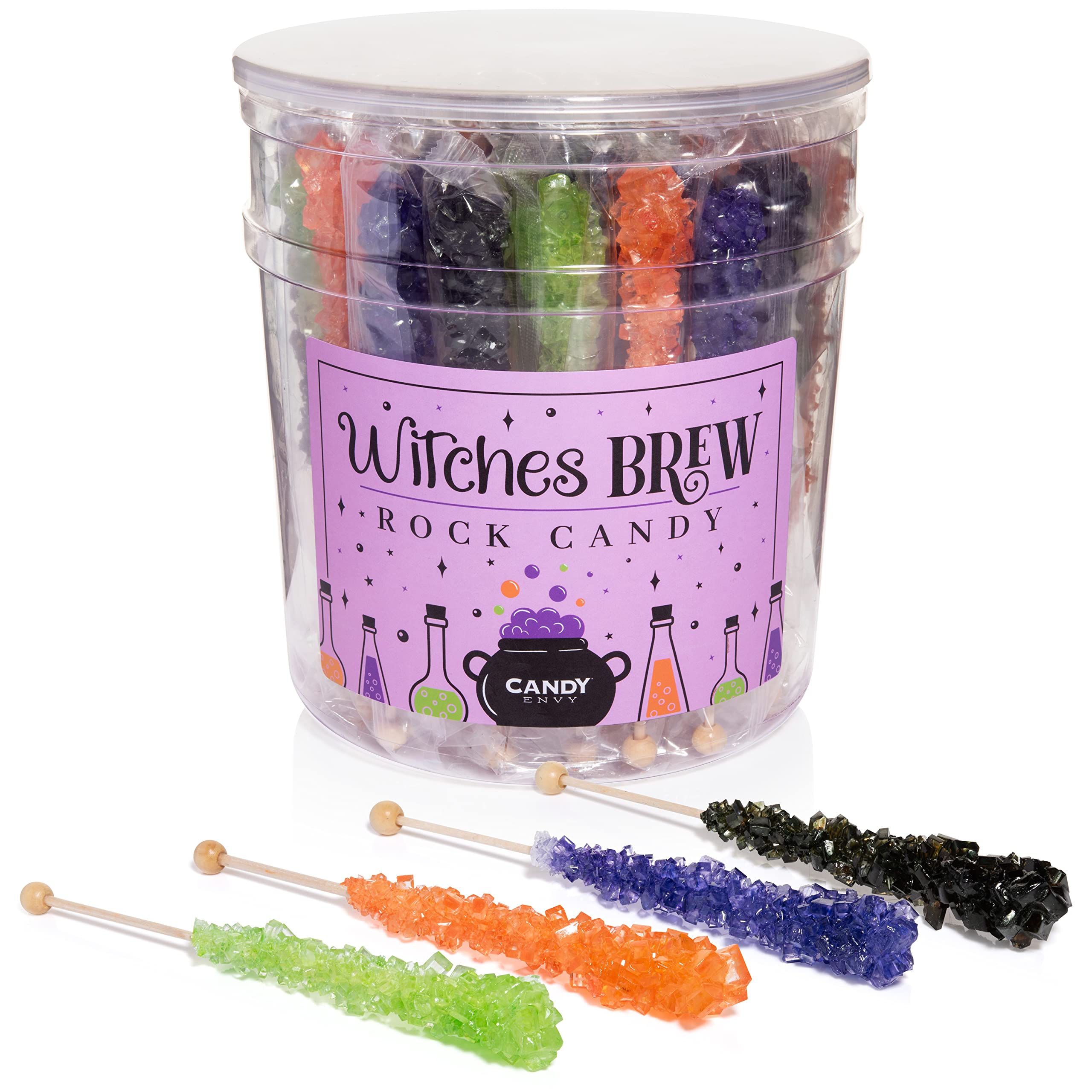 Amazon.com : Candy Envy - Witches Brew Rock Candy Sugar Sticks - 36 ...