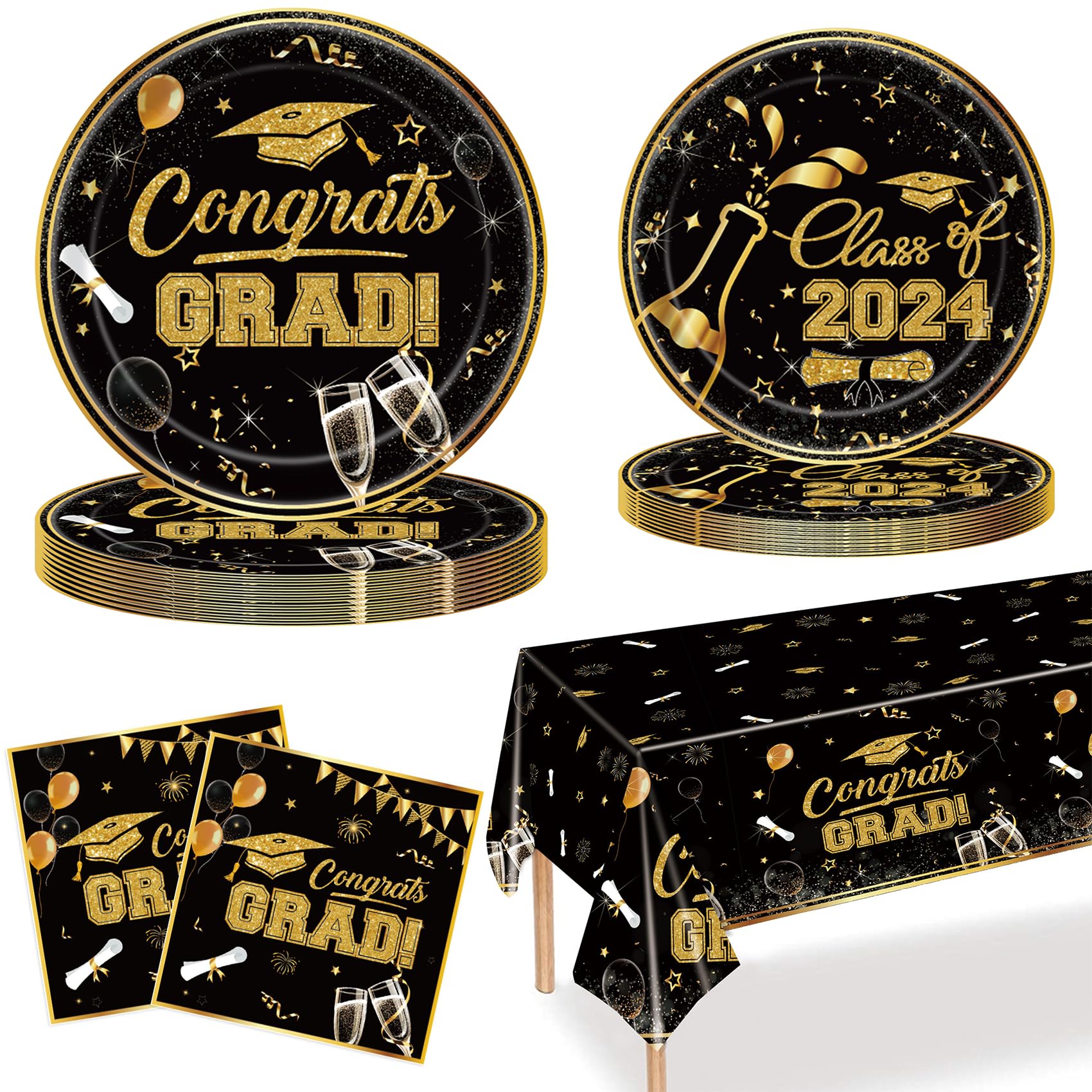 Snapklik.com : Graduation Plates And Napkins 2024 Graduation Party ...