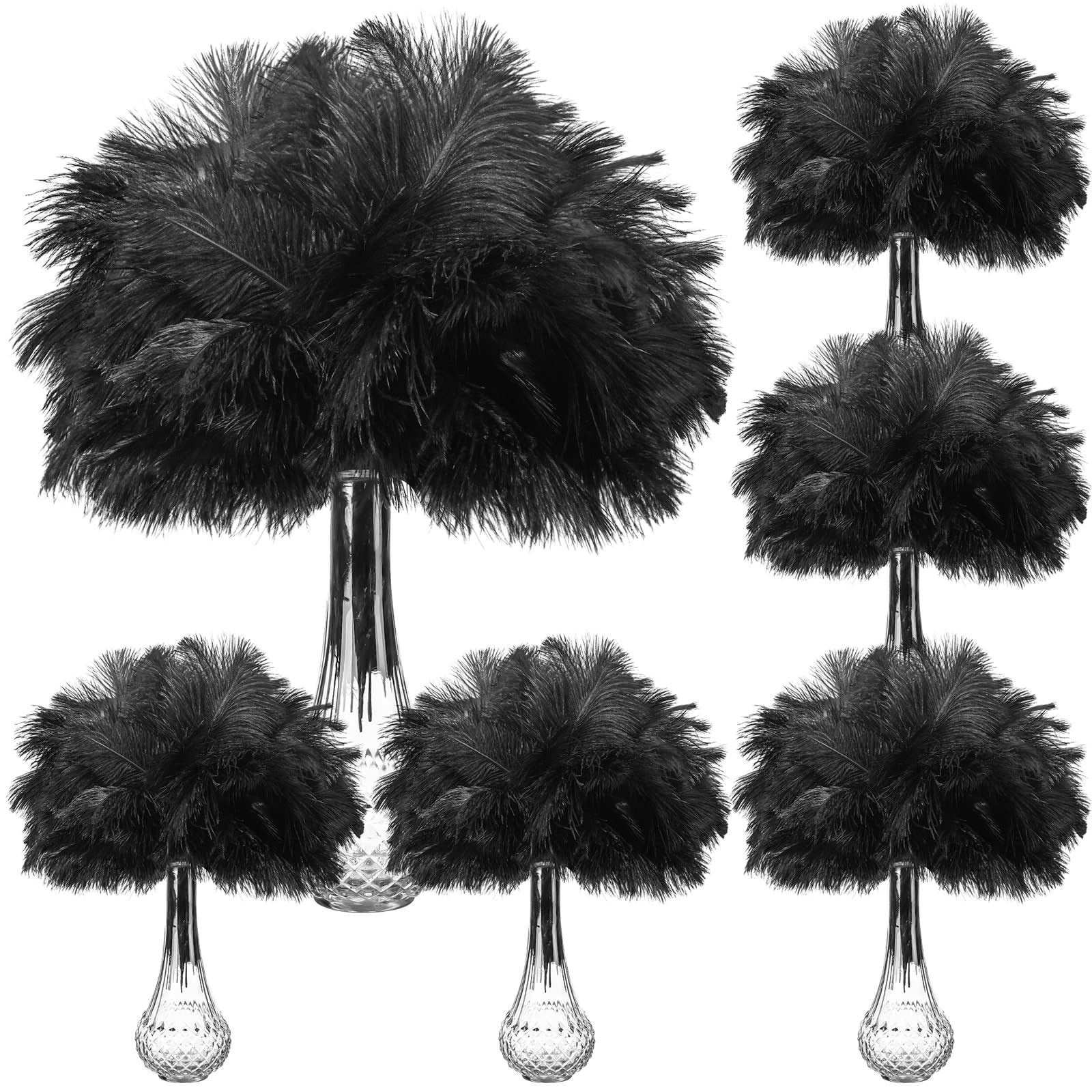 Amazon.com: Retrowavy 200 Pieces Natural Ostrich Feathers Bulk Plumes ...