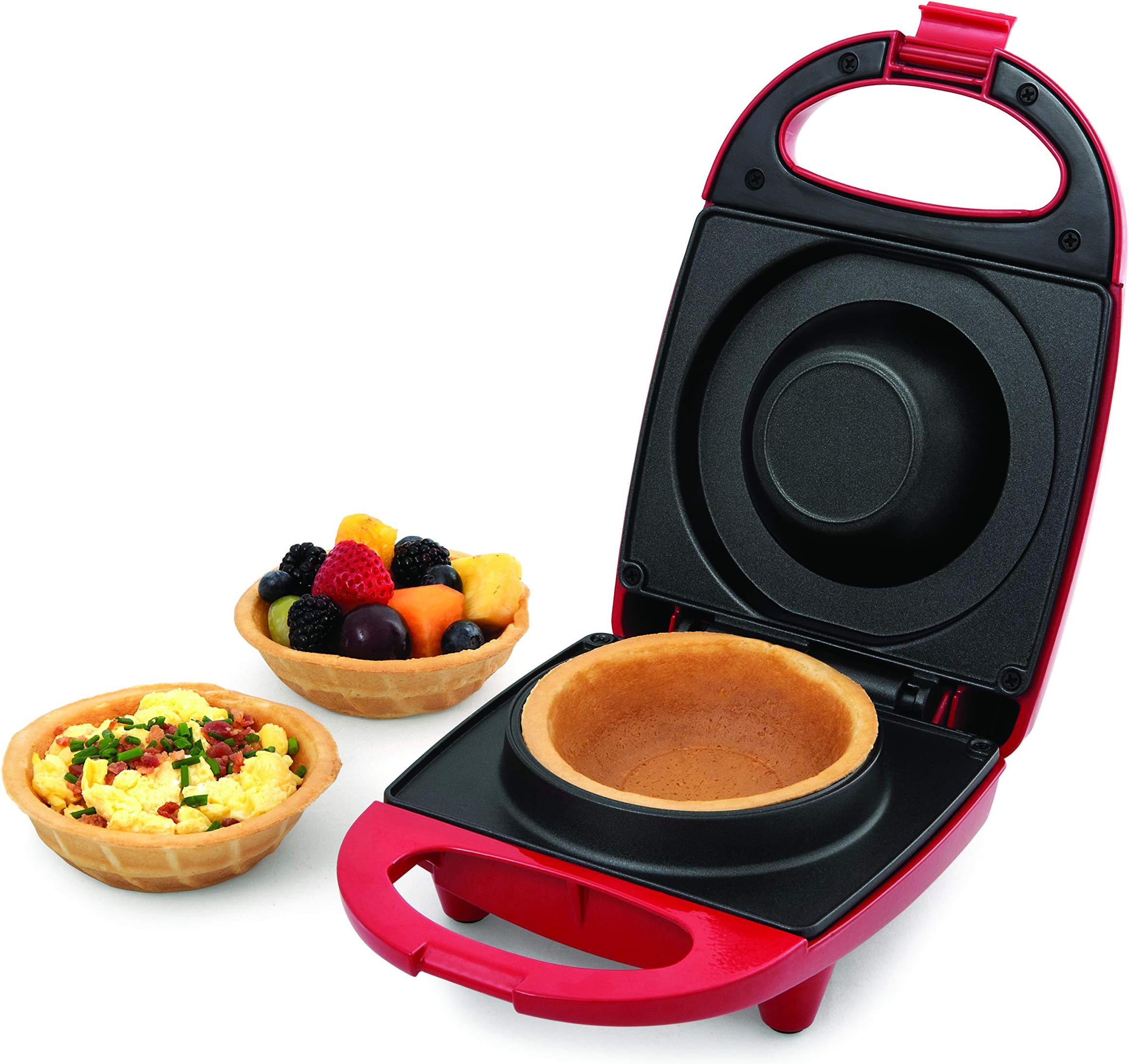 Amazon.com: Aoruru Mini Waffle Bowl Maker 4 Belgium Waffle Bowls: Home ...